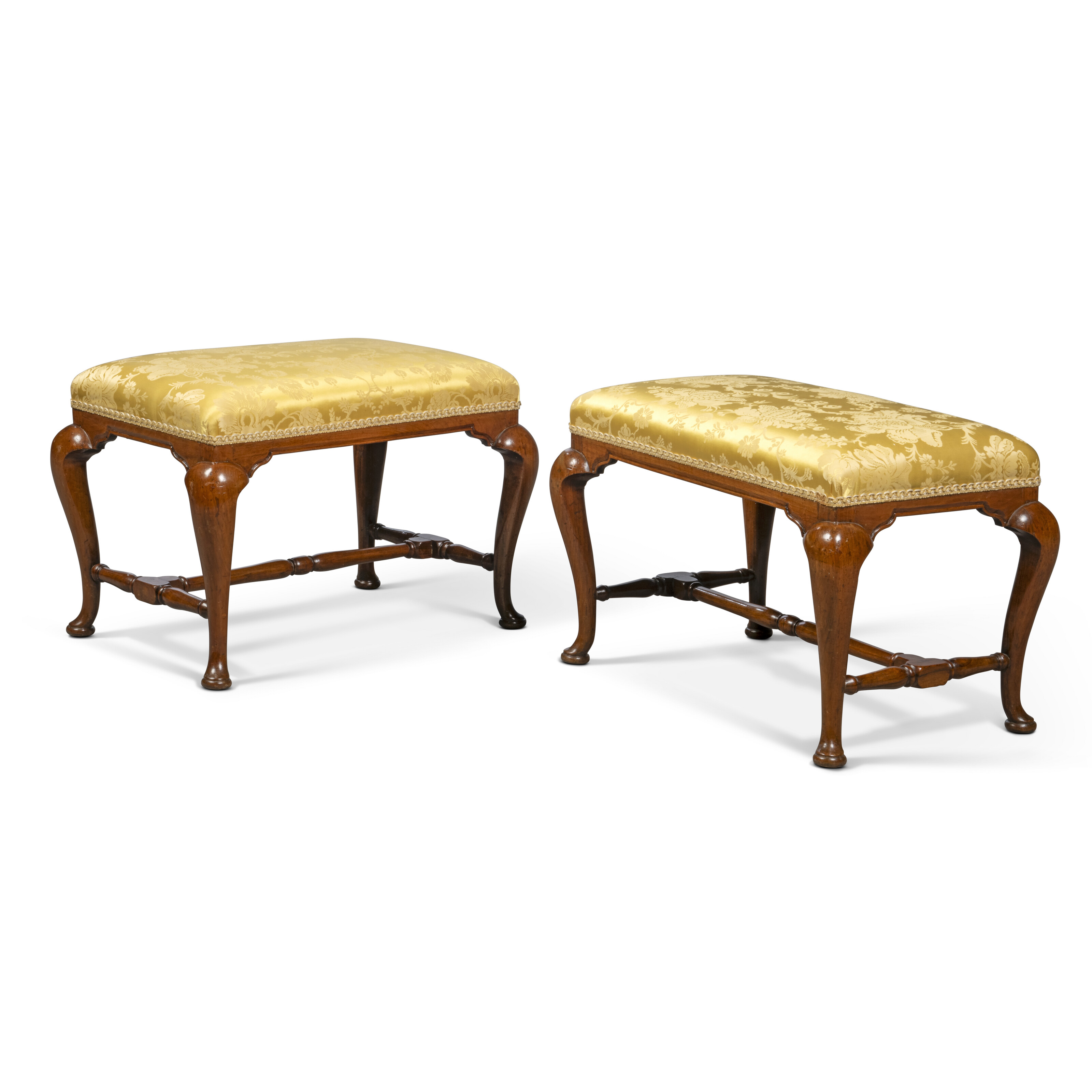 A PAIR OF ITALIAN WALNUT STOOLS, VENETO, SECOND QUARTER EIGHTEENTH ...