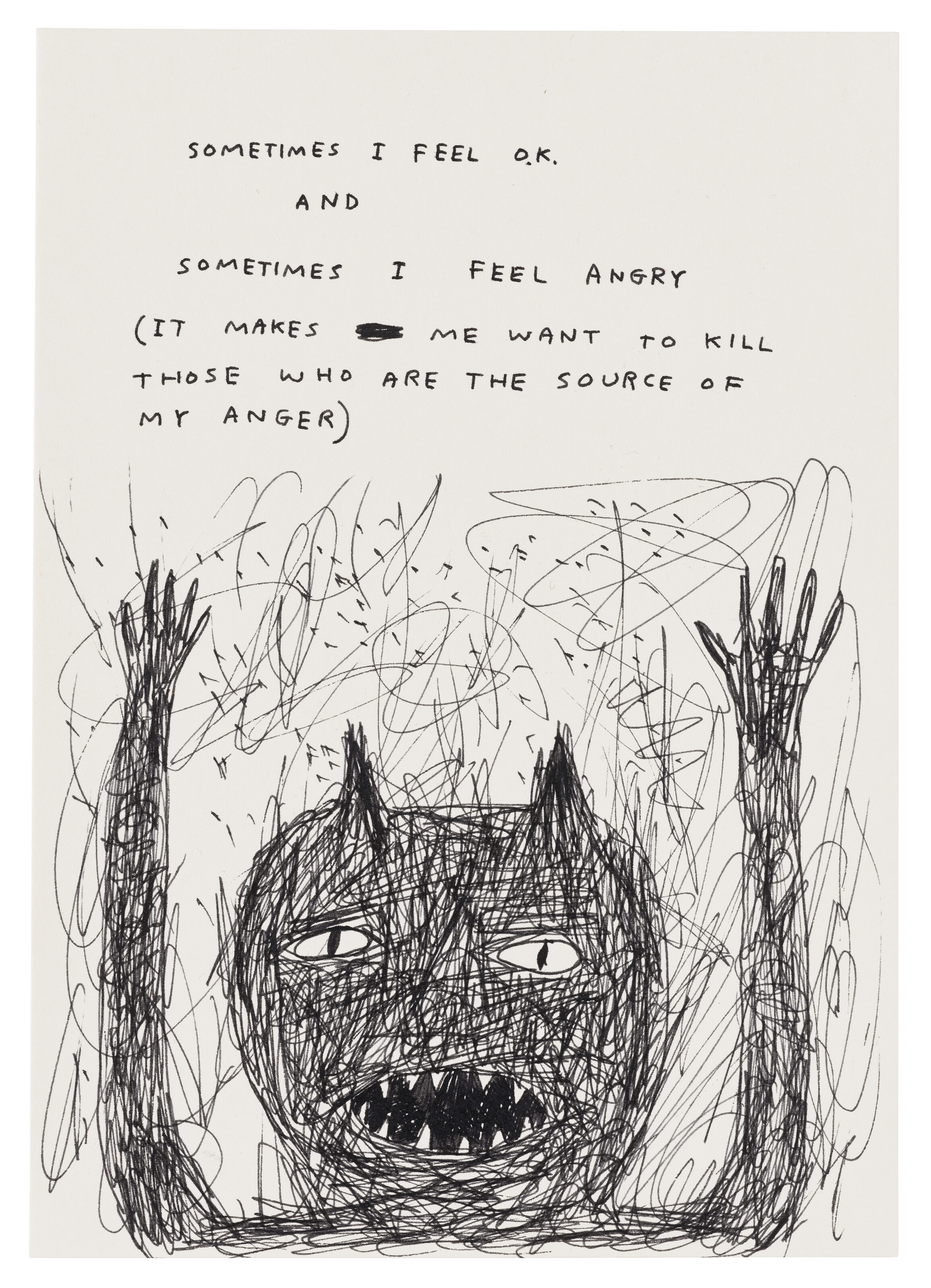 DAVID SHRIGLEY (B. 1968), Sometimes I Feel OK | Christie’s