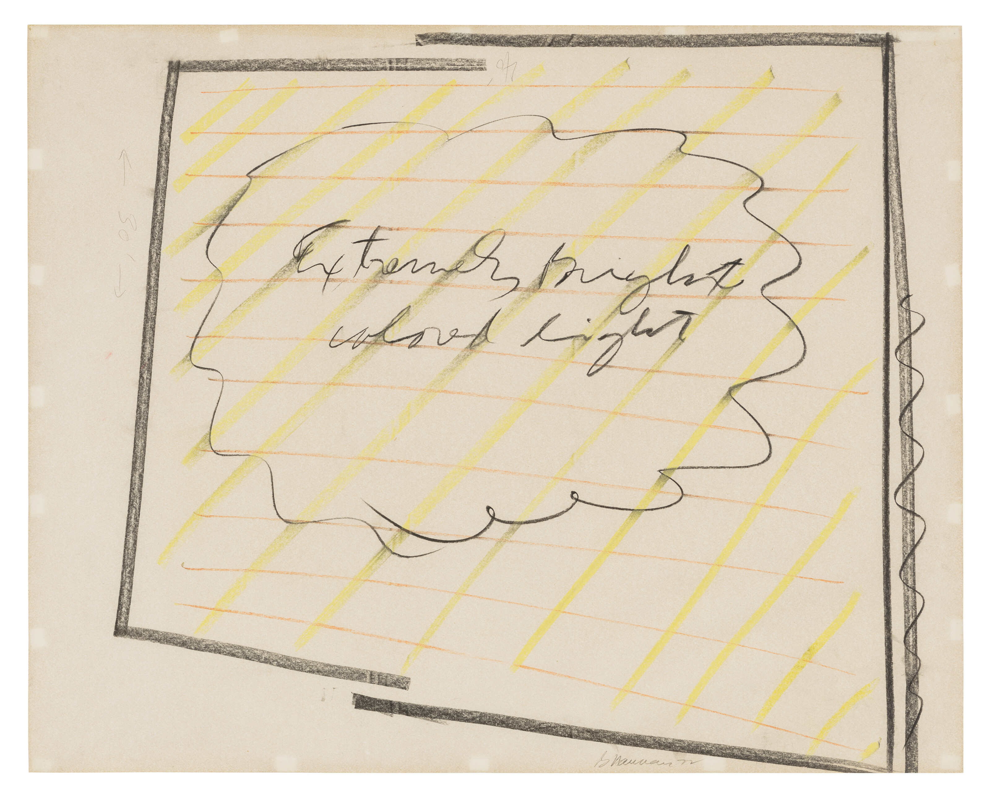 BRUCE NAUMAN (B. 1941), Extremely Bright Colored Light | Christie’s