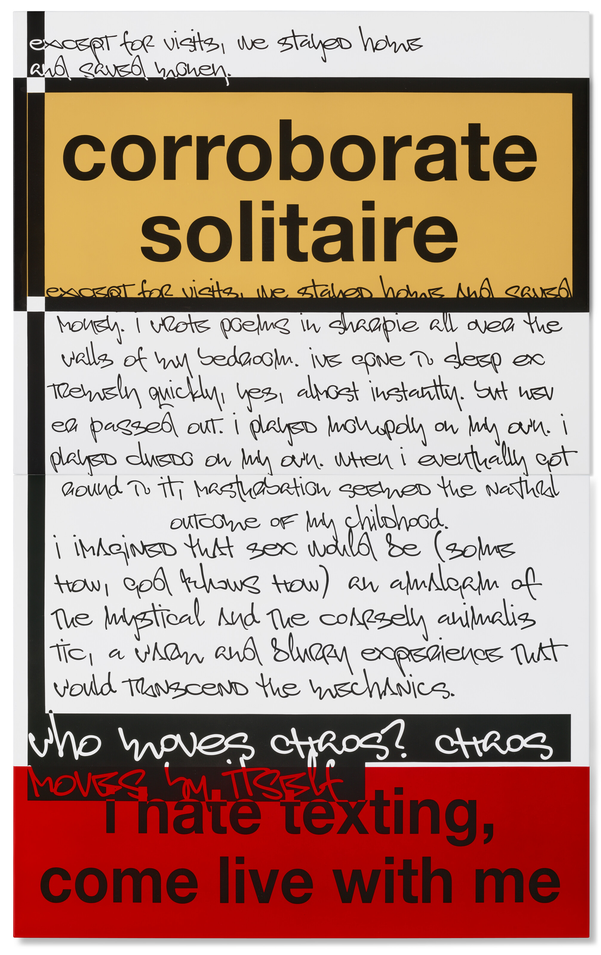 NORA TURATO (B. 1991), I hate texting come live with me | Christie’s