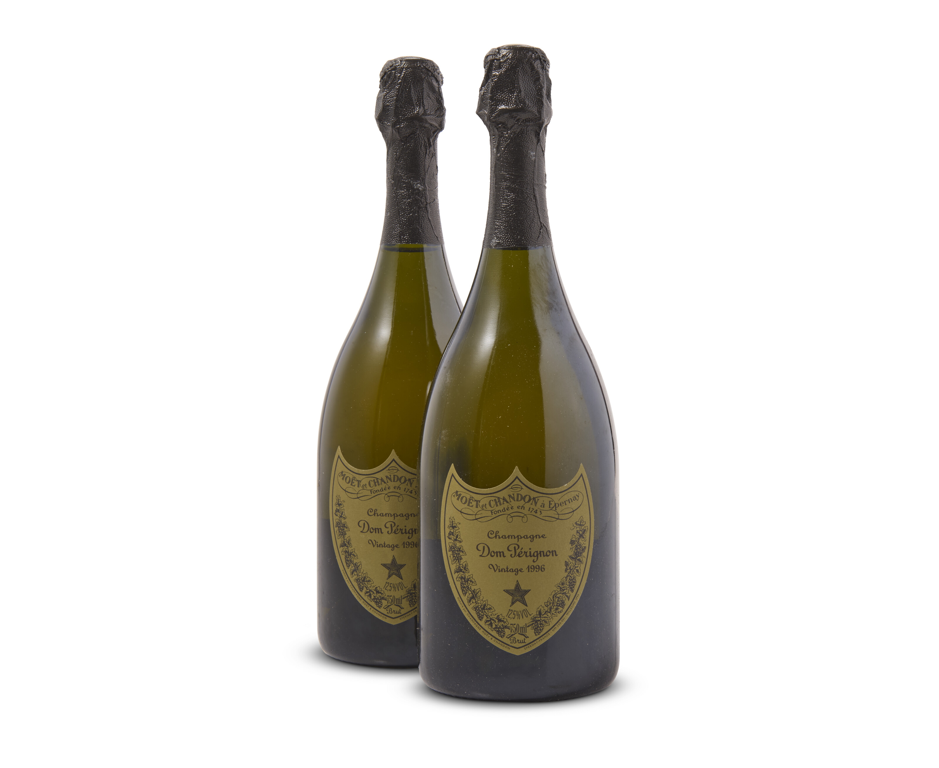 Dom Pérignon 1996, Three bottles in individual coffrets. Good ...