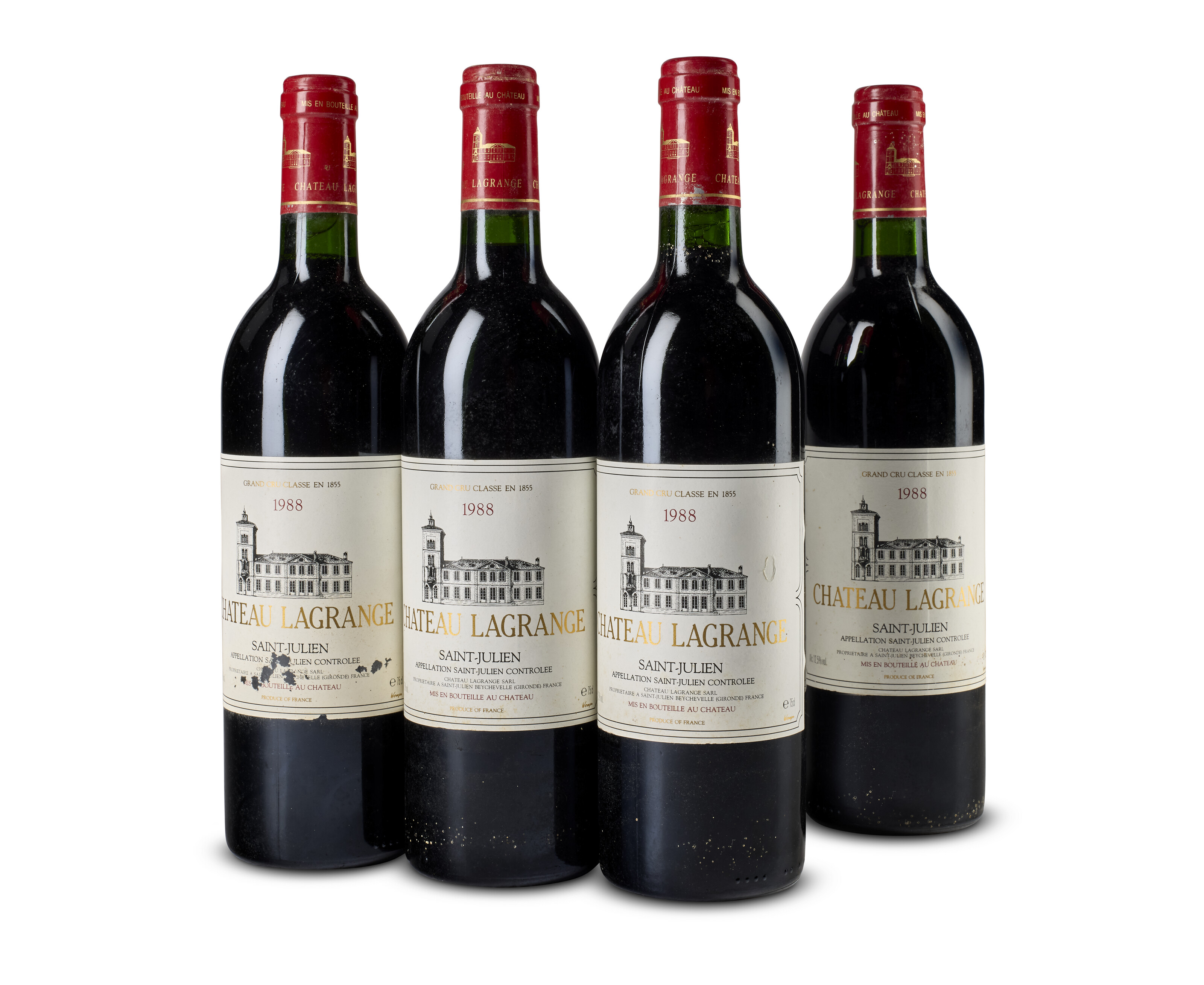 Château Lagrange 1988, Saint-Julien, 3ème Cru ClasséSlightly bin-soiled labels. Three bin-soiled ...