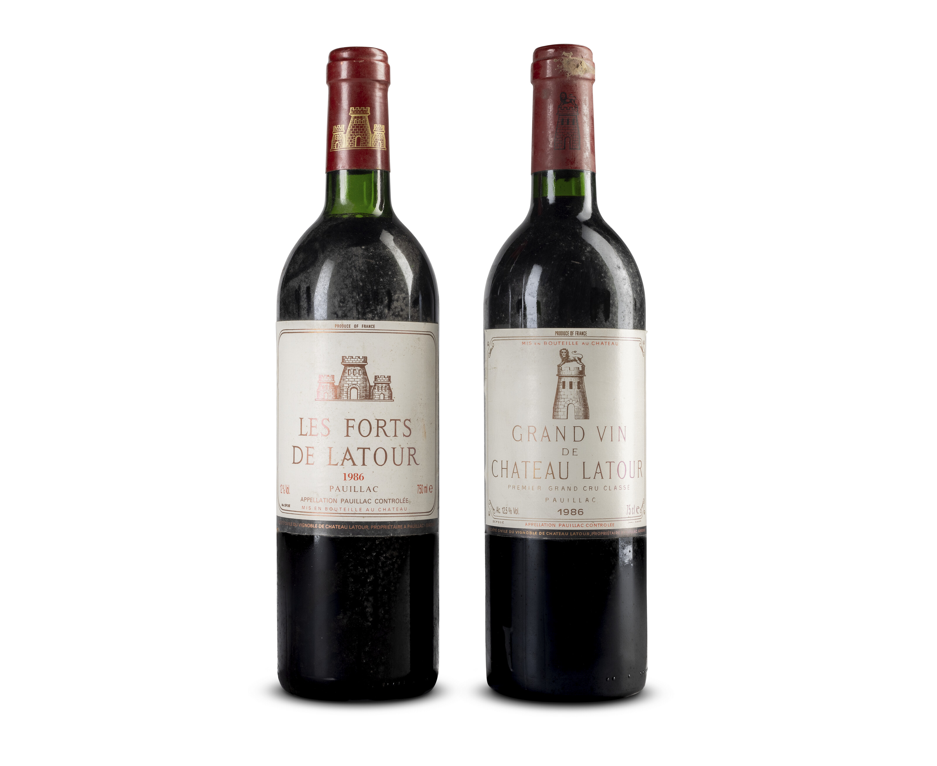 Mixed 1986 Latour, Château Latour 1986Slightly oxidised capsules. Bin ...