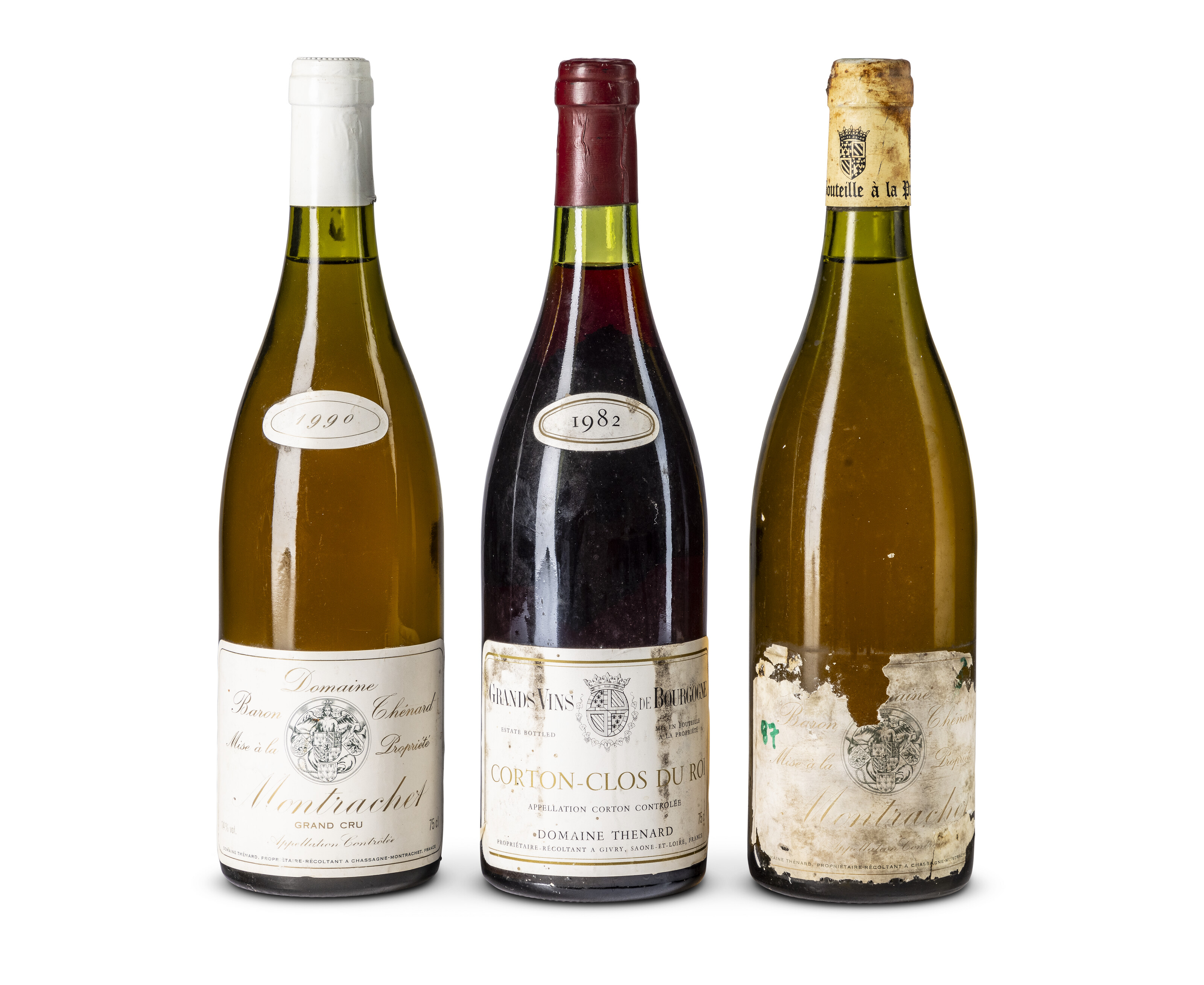 Mixed Baron Thénard Montrachet 1982-1990, Domaine Baron Thénard, Corton ...