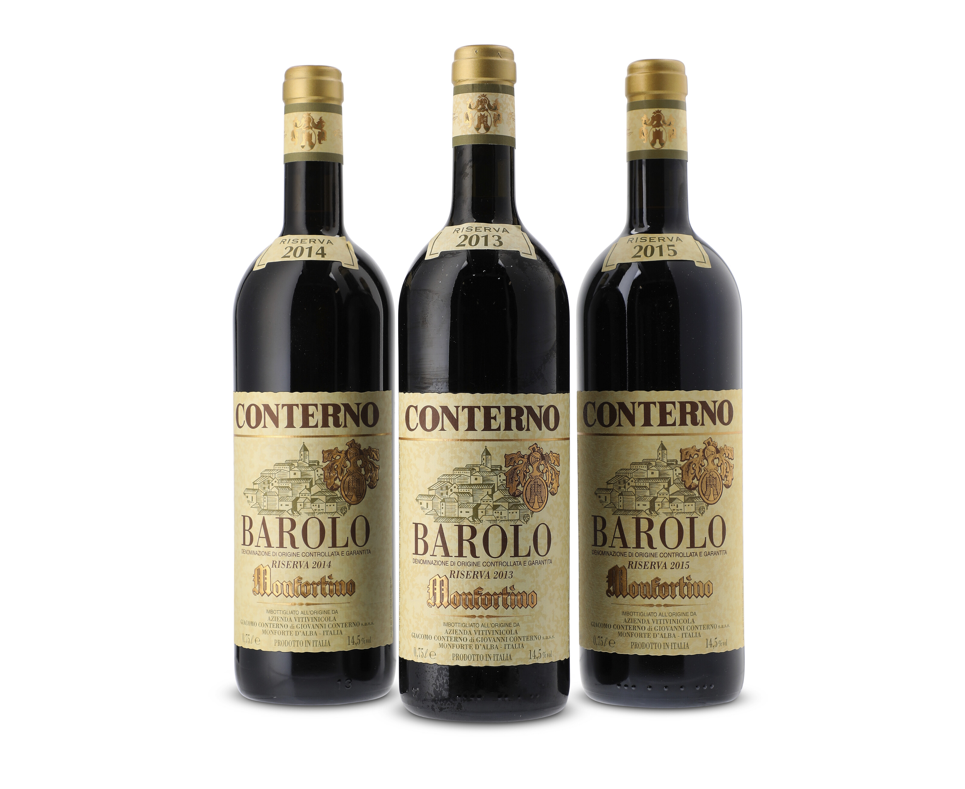 Giacomo Conterno, Barolo, Monfortino Riserva 'Vertical' | 2013 - 2015 ...