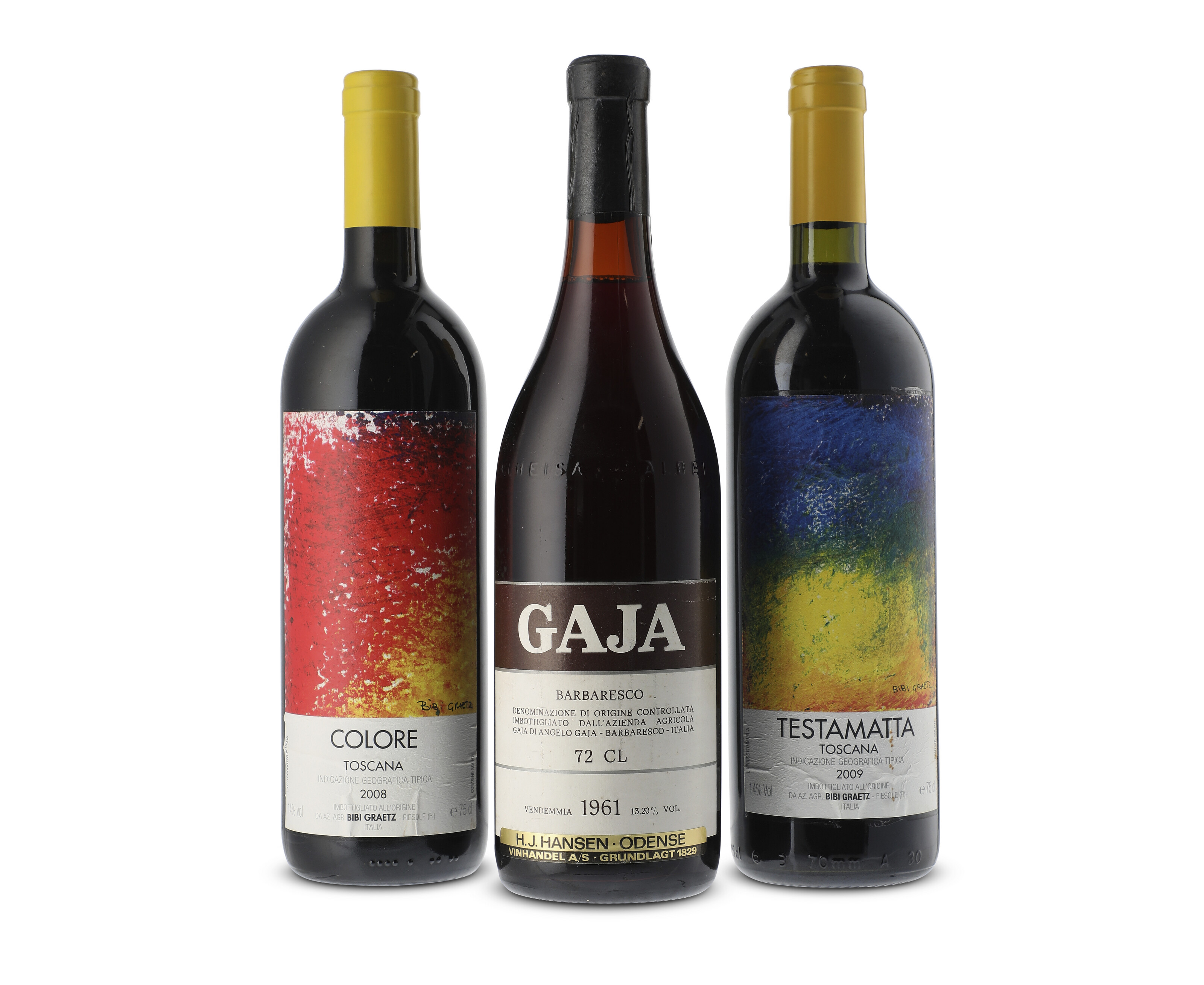 Mixed Lot | Italy | 1961 - 2009, Gaja, Barbaresco 1961 (1 Bottle)U. 2 ...