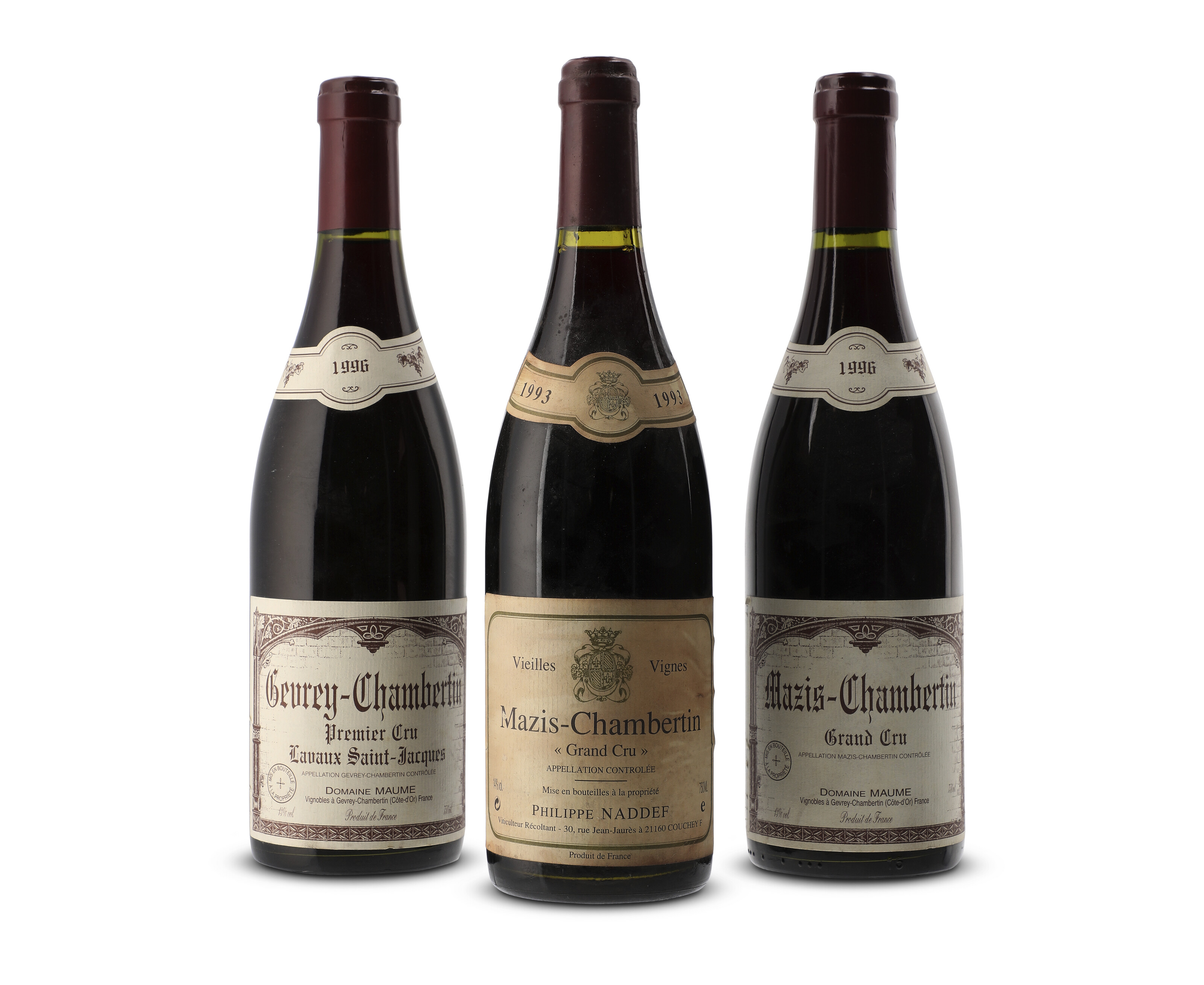Mixed Mazis and Gevrey-Chambertin 1993-1996, Naddef, Mazis Chambertin ...