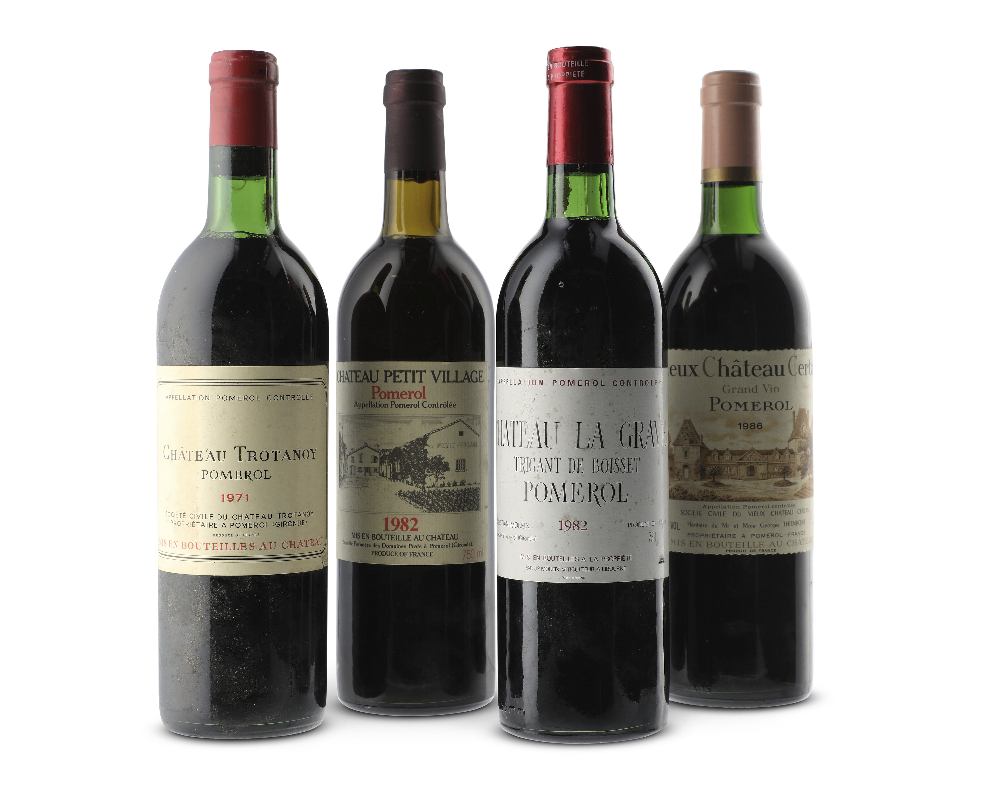Mixed Right Bank Bordeaux 1971-1986, Château Trotanoy 1971U. ts, bin ...