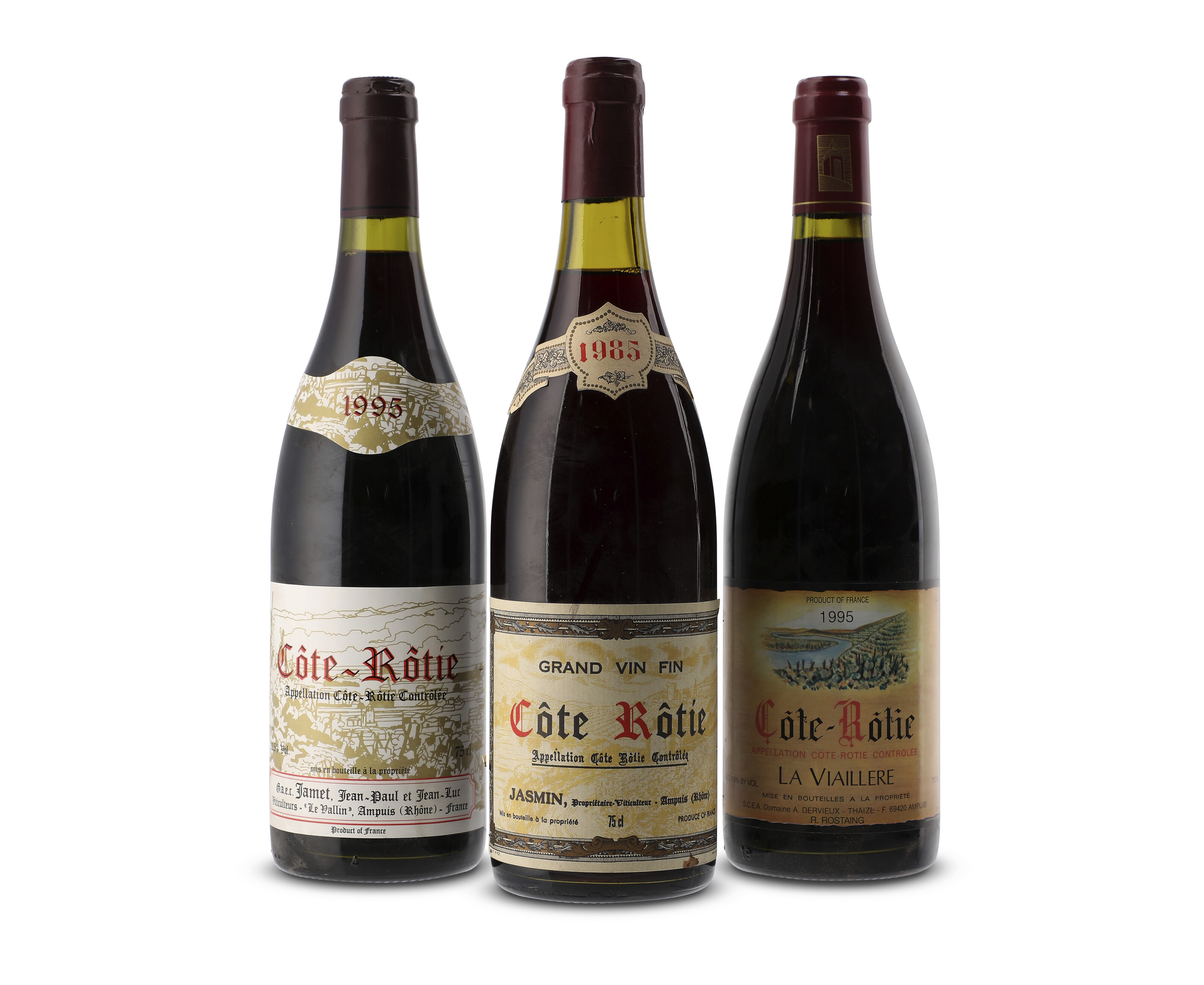 Mixed Côte-Rôtie 1985-1995, Domaine Jasmin, Côte-Rôtie 1985U. 3cm ...