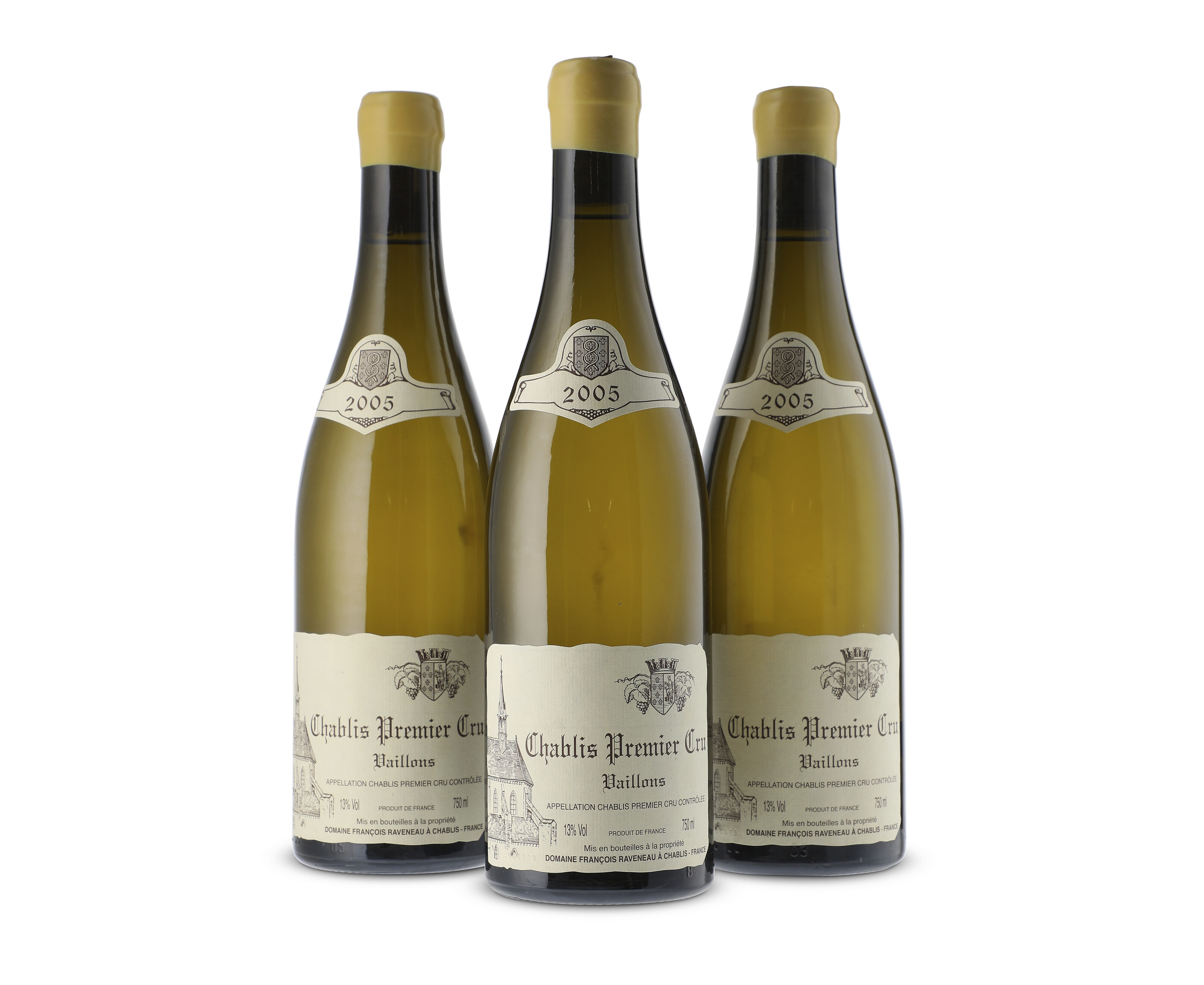 Domaine François Raveneau, Chablis, Vaillons 2005, Slightly bin-soiled ...