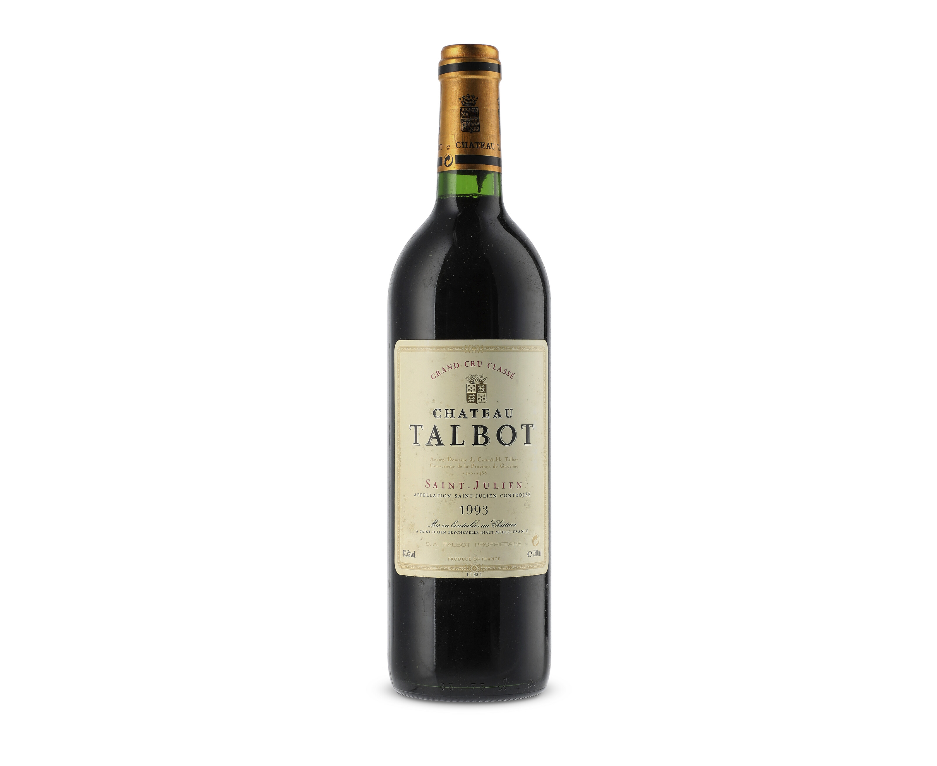 Château Talbot 1993, Saint-Julien, 4ème Cru Classé U. into-neck, 1 ...