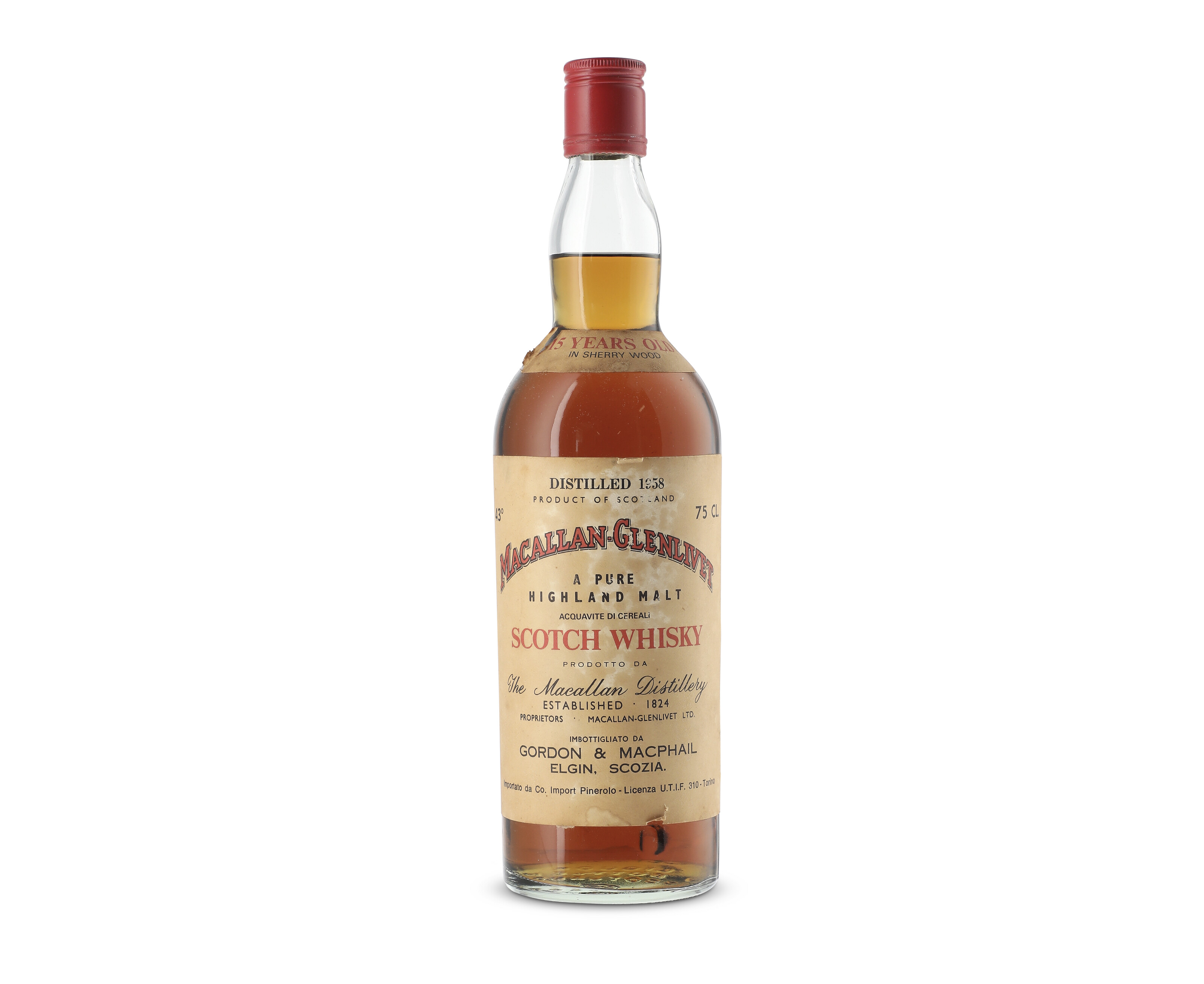Macallan Glenlivet 15 Year Old, Bottled by Gordon and MacPhail. Bin ...