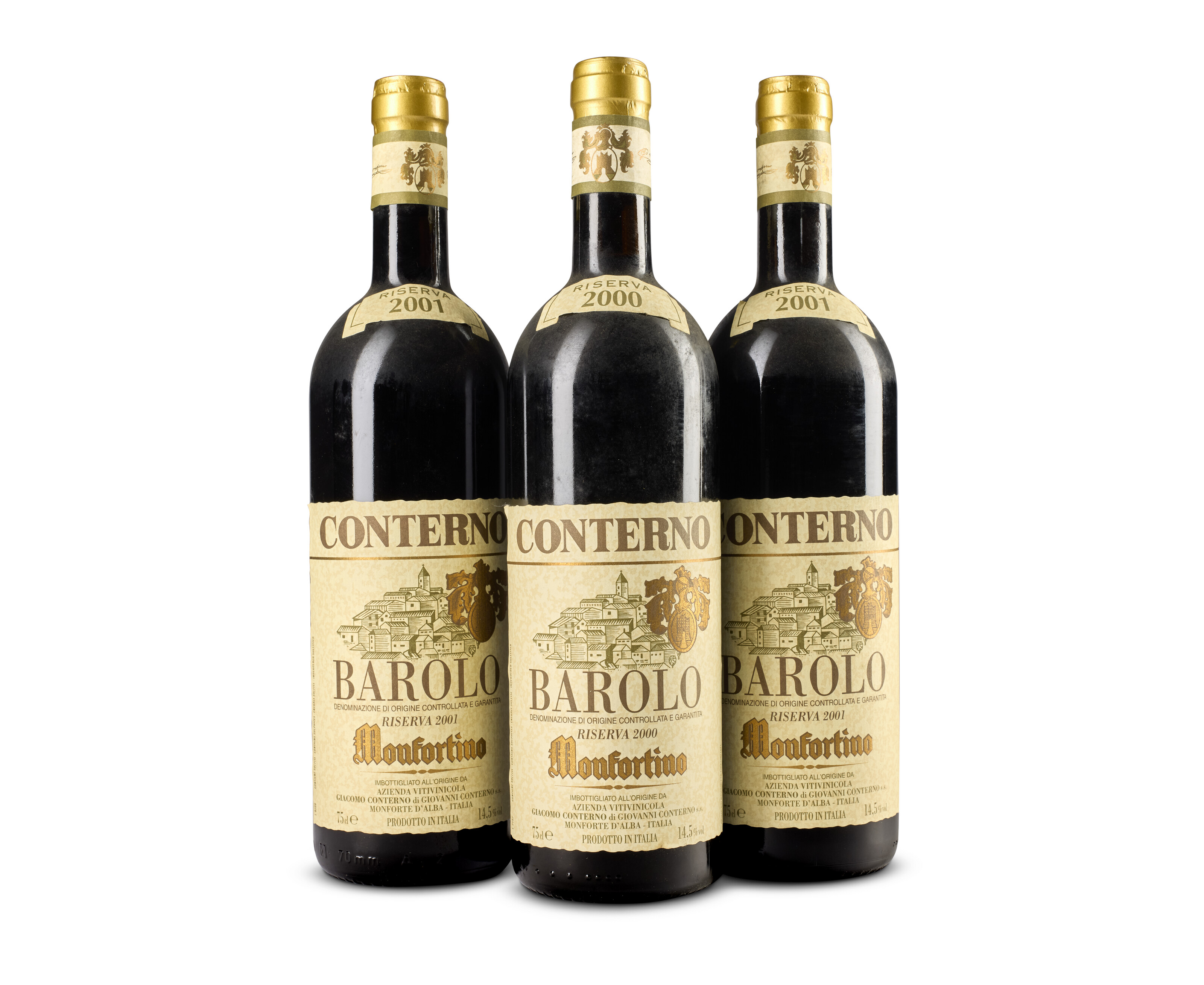 Mixed Conterno Monfortino Riserva 2000-2001, Giacomo Conterno, Barolo ...