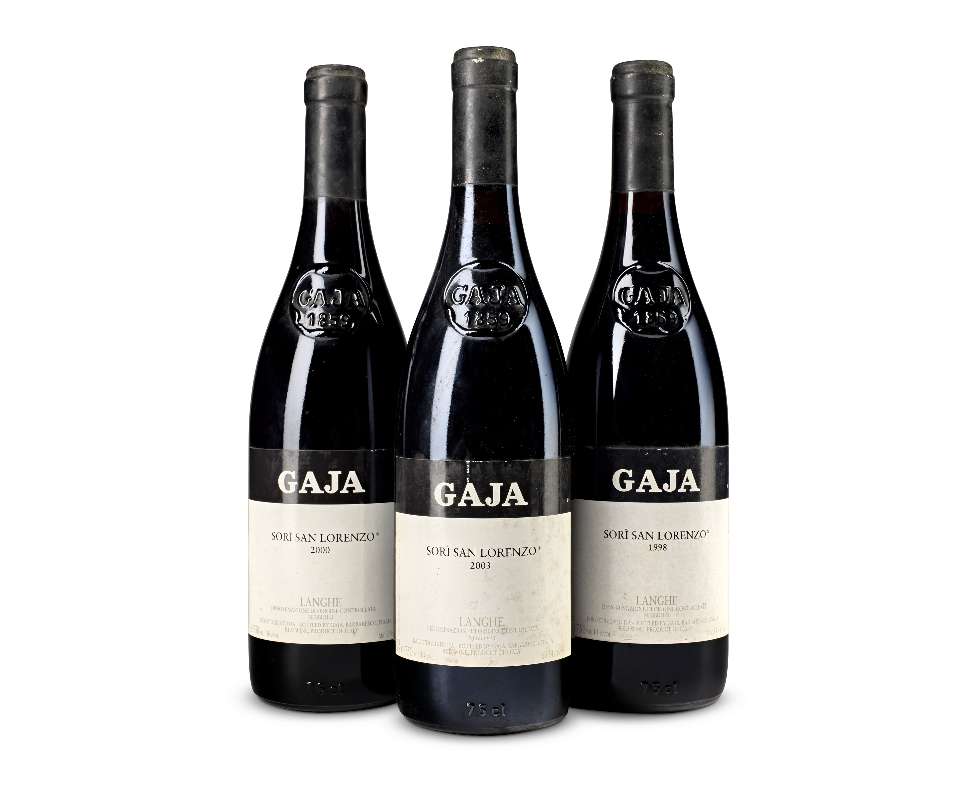 Mixed Gaja Sori San Lorenzo 1998-2003, Gaja, Barbaresco, Sori San ...