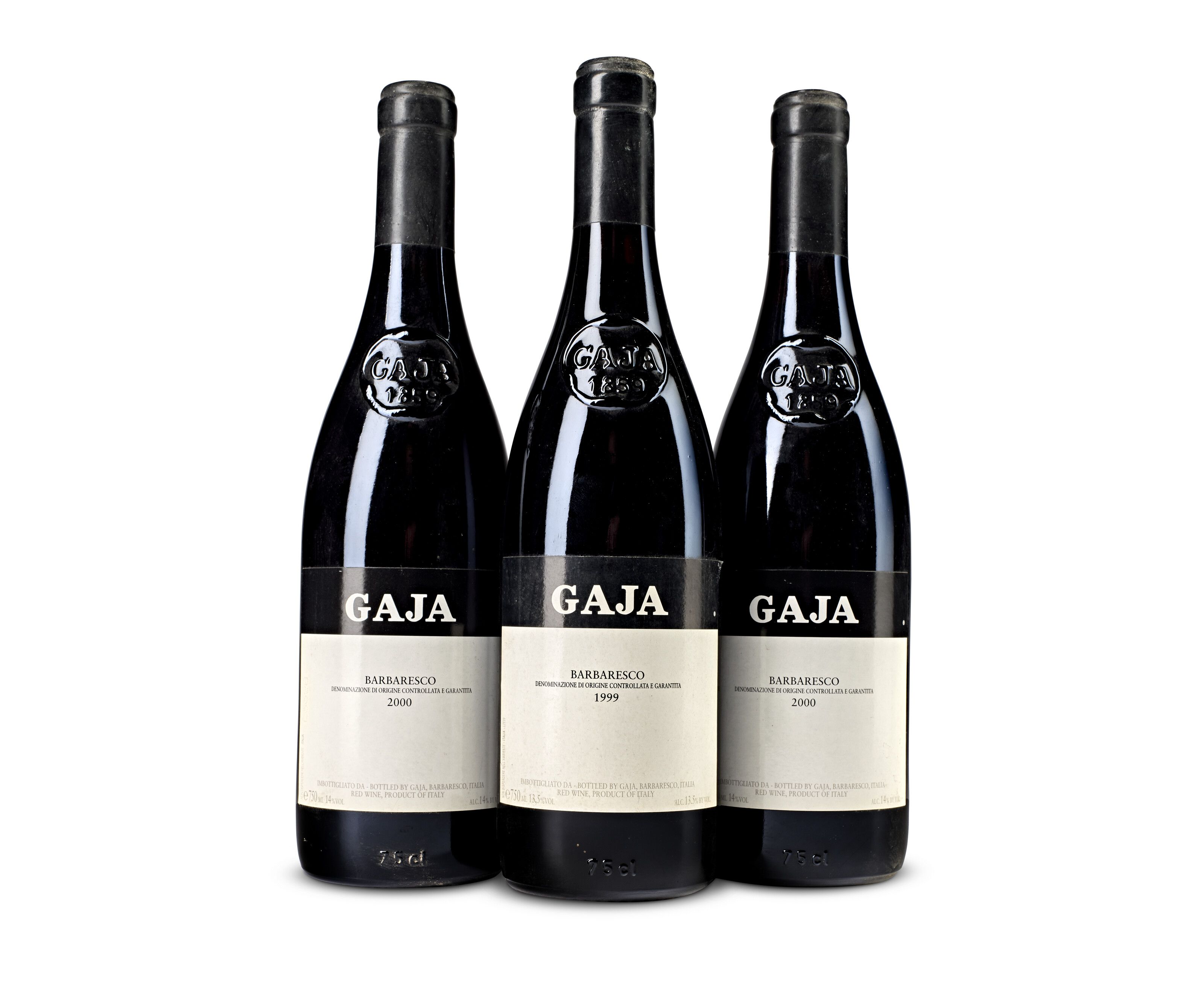 Mixed Gaja Barbaresco 1999-2000, Gaja, Barbaresco 1999Scuffed capsules ...