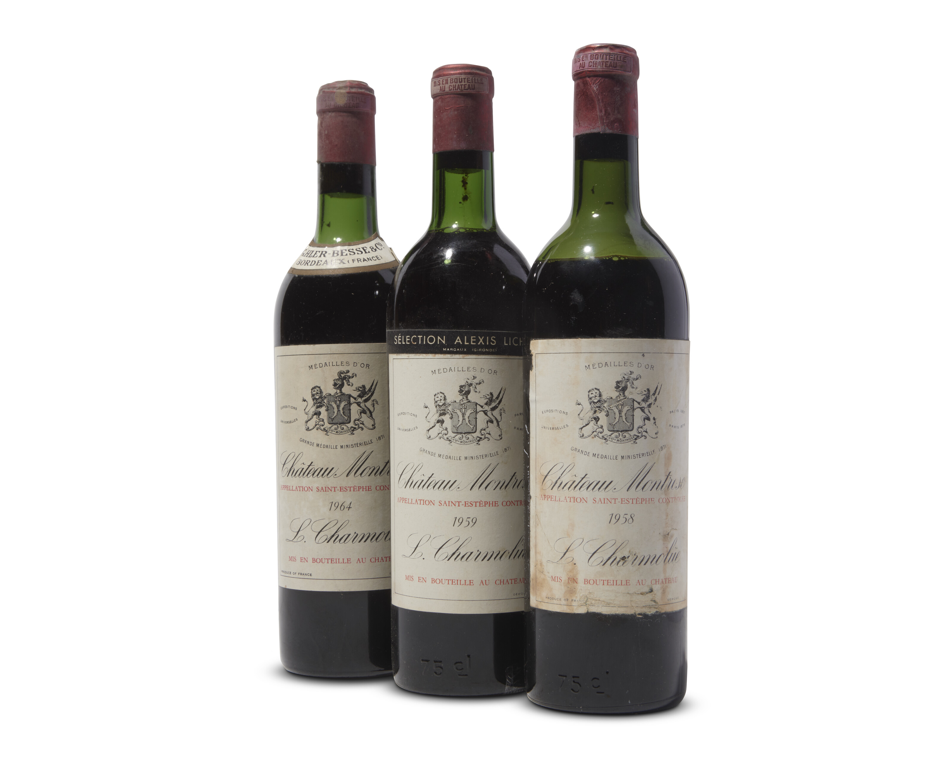 Mixed Montrose 1958-1964, Château Montrose 1958Corroded capsule ...