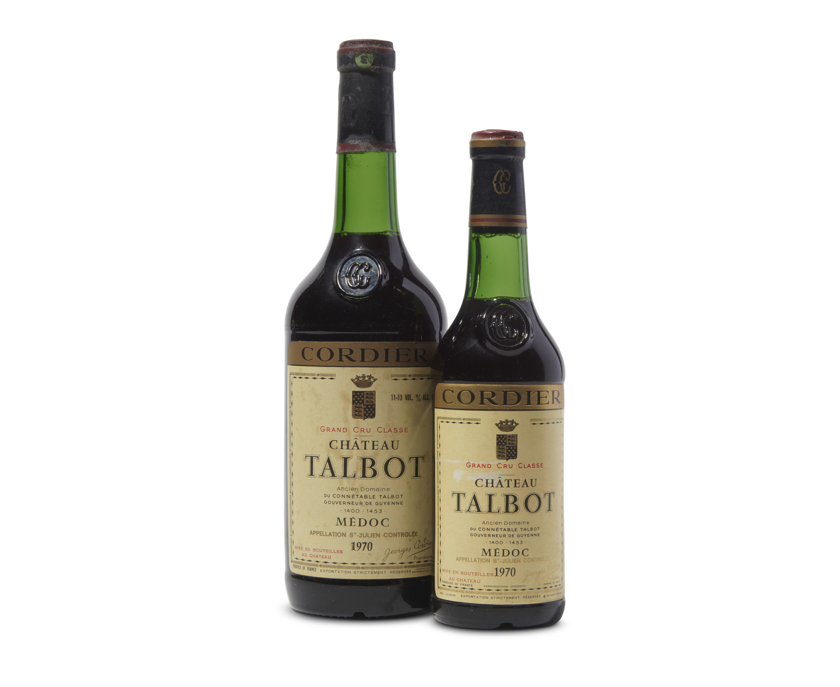 Mixed Formats of Talbot 1970, Château Talbot 1970Corroded capsules ...