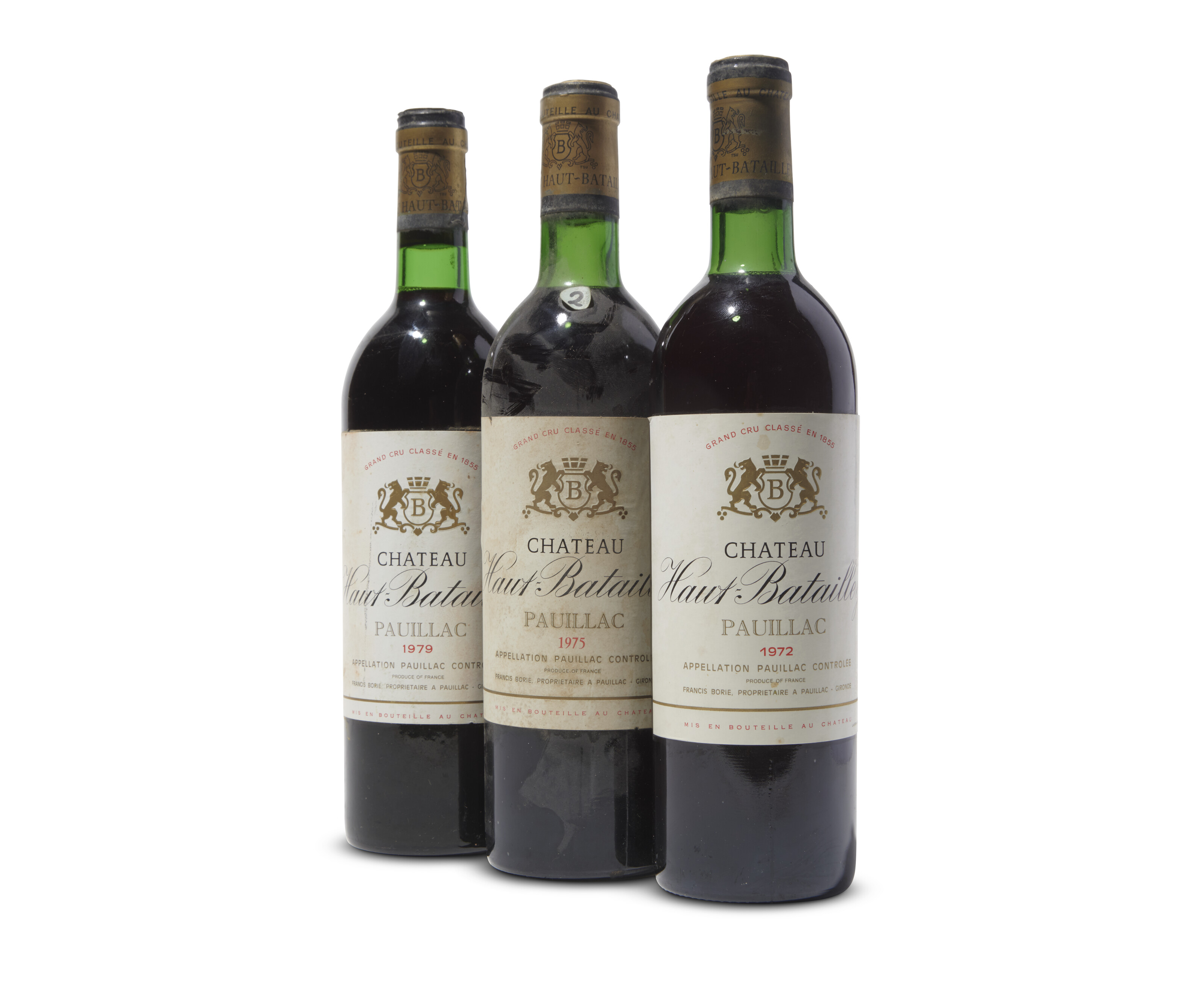 Mixed Haut-Batailley 1972-1979, Château Haut-Batailley 1972Slightly bin ...