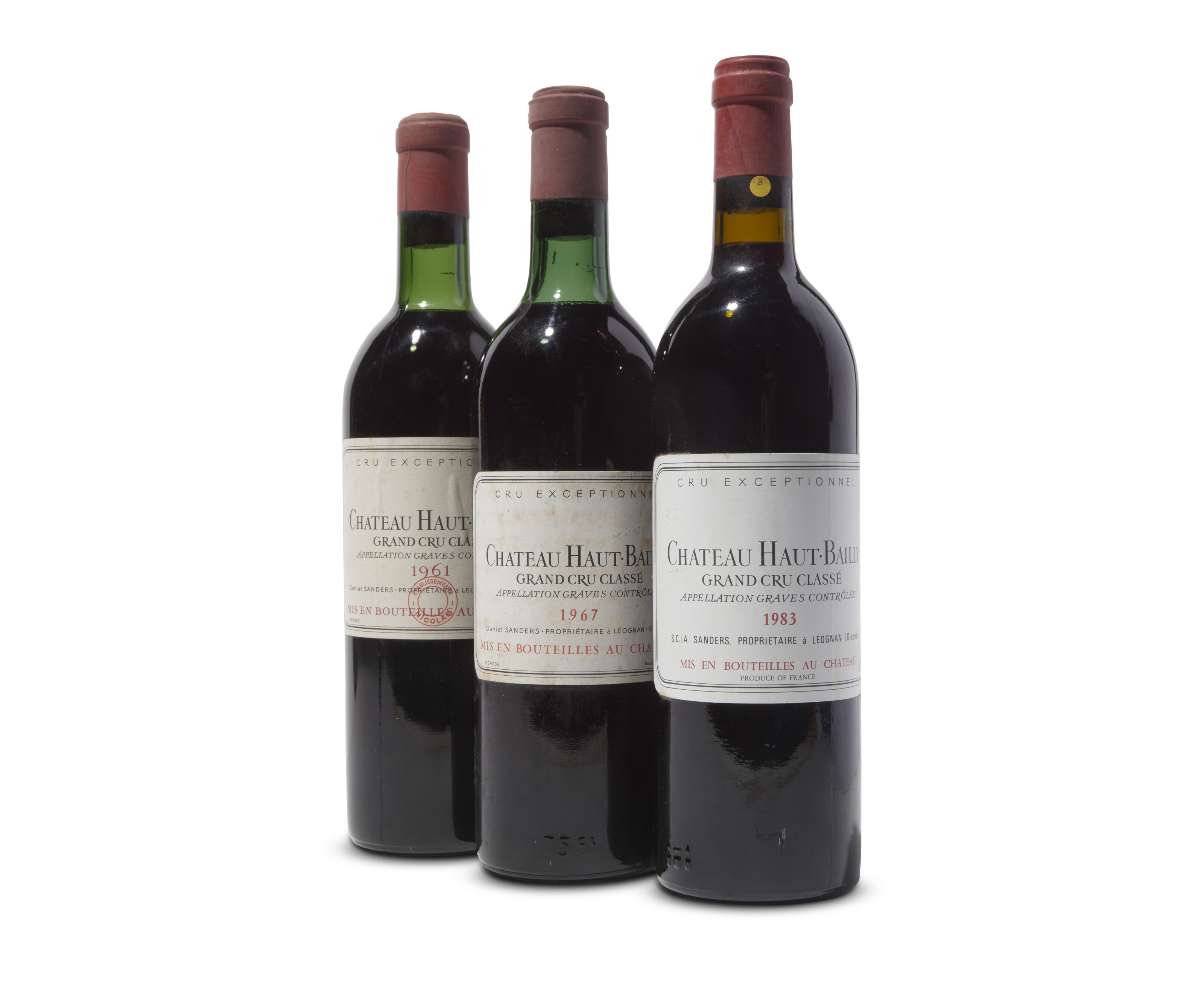 Mixed Haut-Bailly 1961-1983, Château Haut-Bailly 1961Scuffed capsules ...
