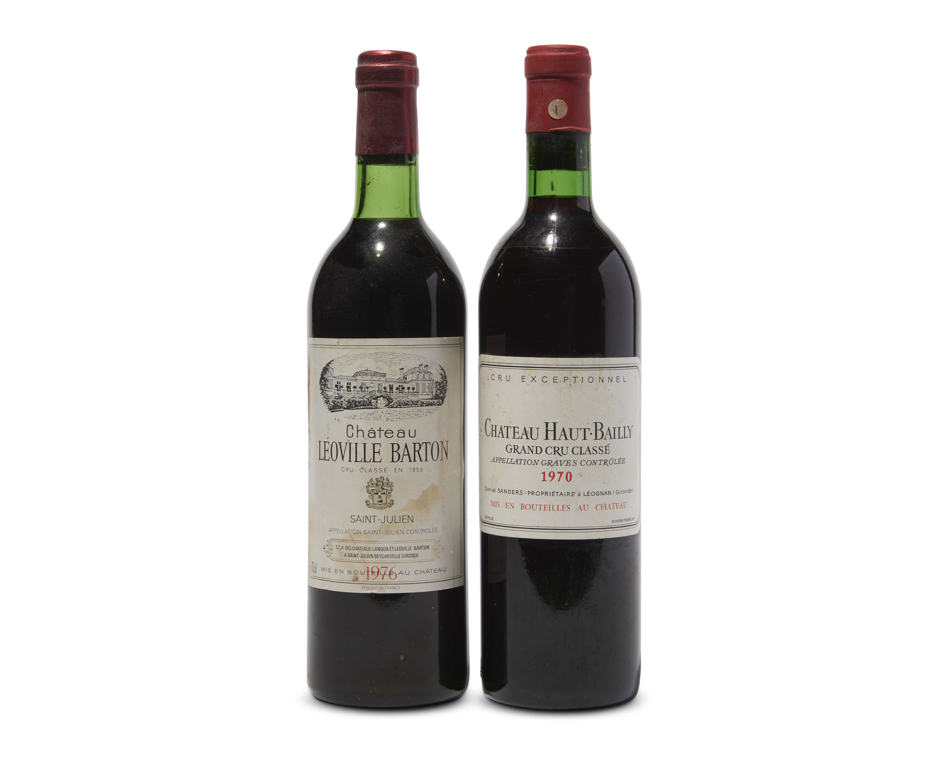 Mixed 1970's Bordeaux, Château Haut-Bailly 1970Bin-soiled labels. Two ...