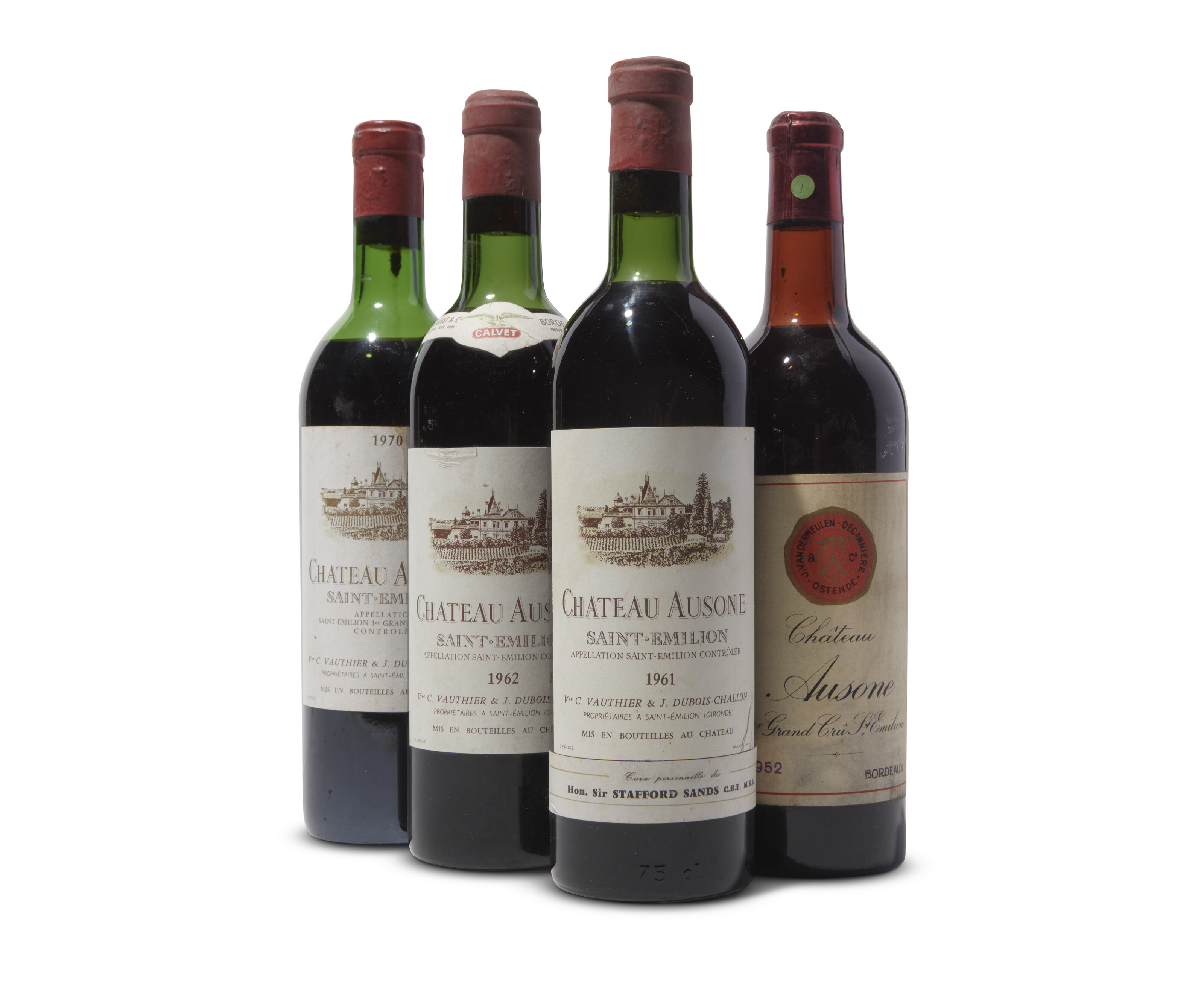 Mixed Ausone 1952-1970, Château Ausone 1952Vandermeulen bottling. Bin ...