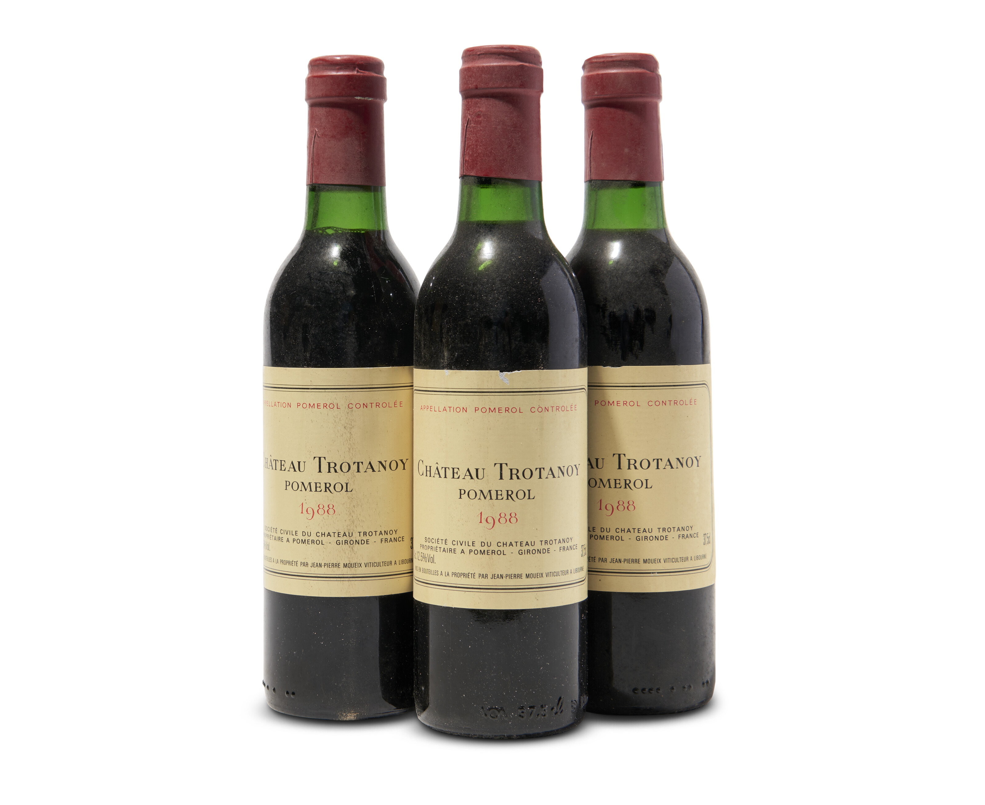 Mixed Trotanoy 1986-1988, Château Trotanoy 1986Slightly bin-soiled ...