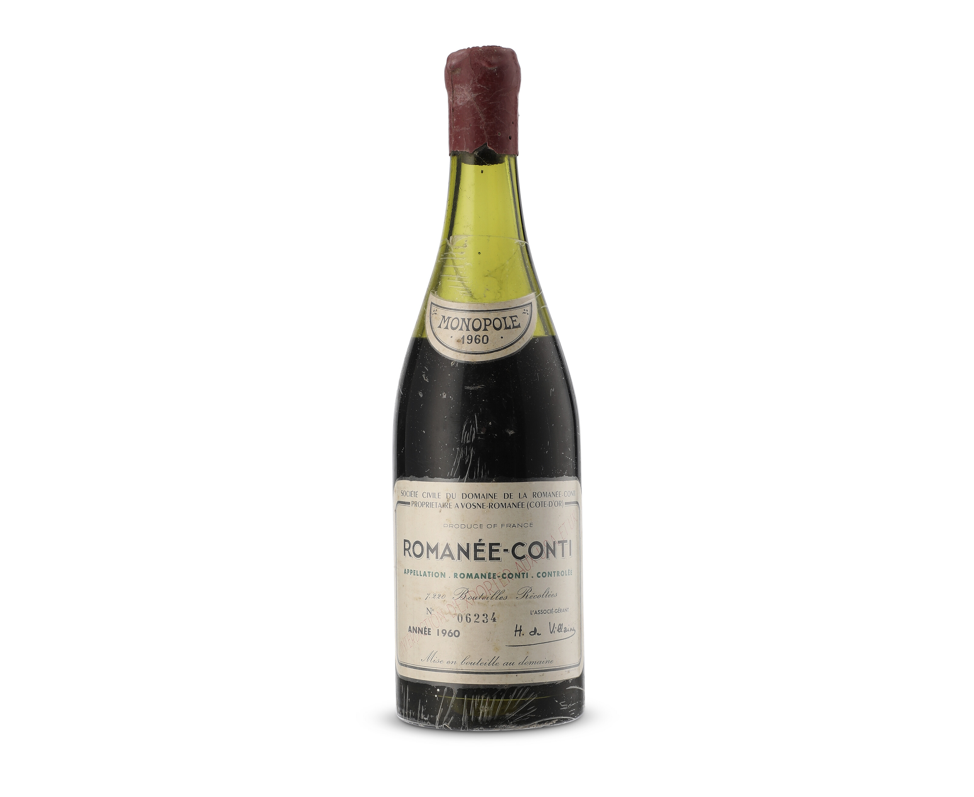Domaine de la Romanée-Conti, Romanée-Conti 1960, Grand Cru, Côte de ...