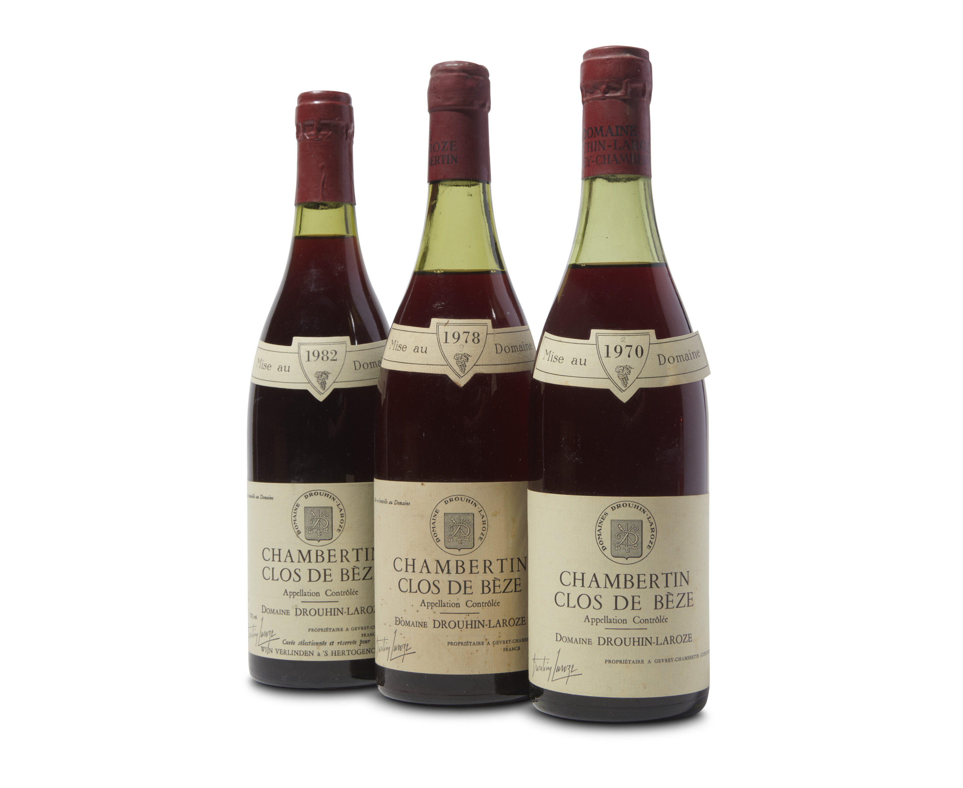 Mixed Drouhin Laroze Chambertin Clos de Bèze 1970-1982, Domaine Drouhin ...