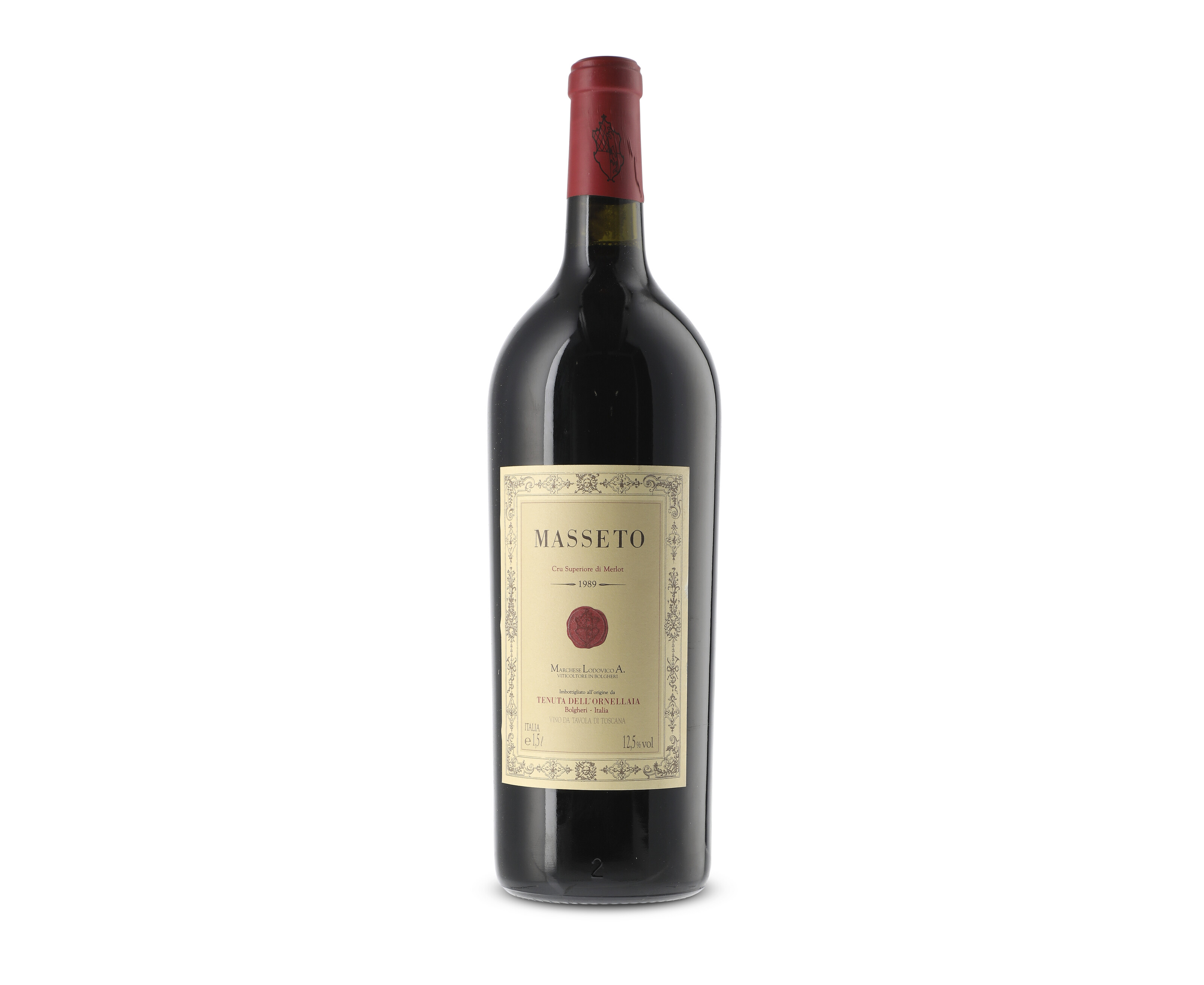 Masseto, Toscana 1989, U. into-neck, excellent appearance, in original ...