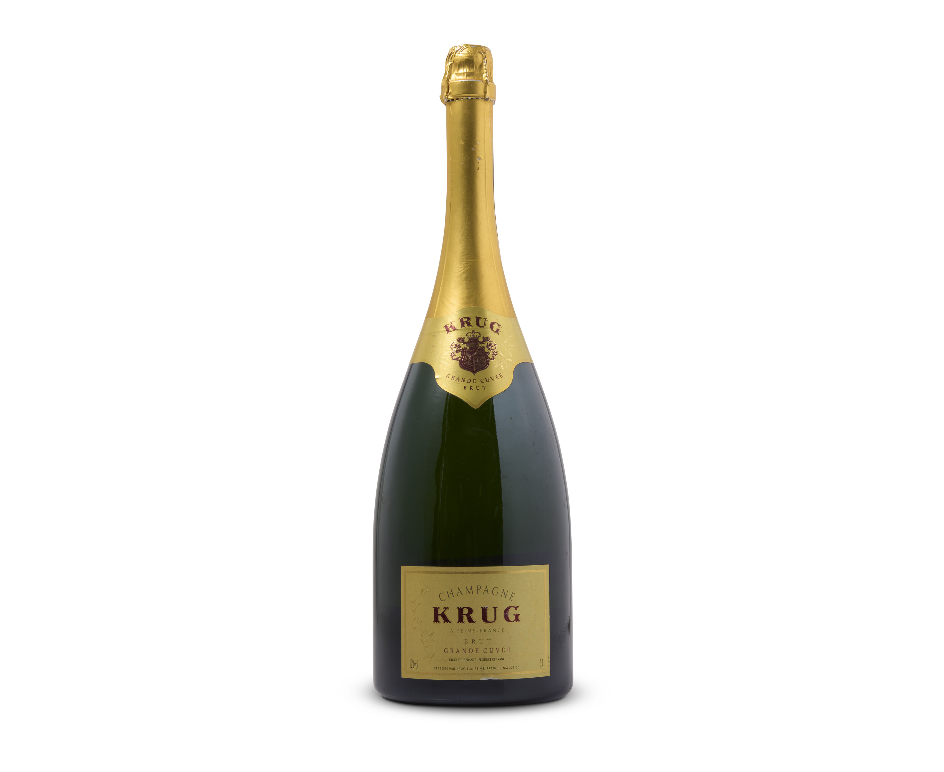Krug, Grande Cuvée NV, Slightly scuffed label. Damaged back label ...