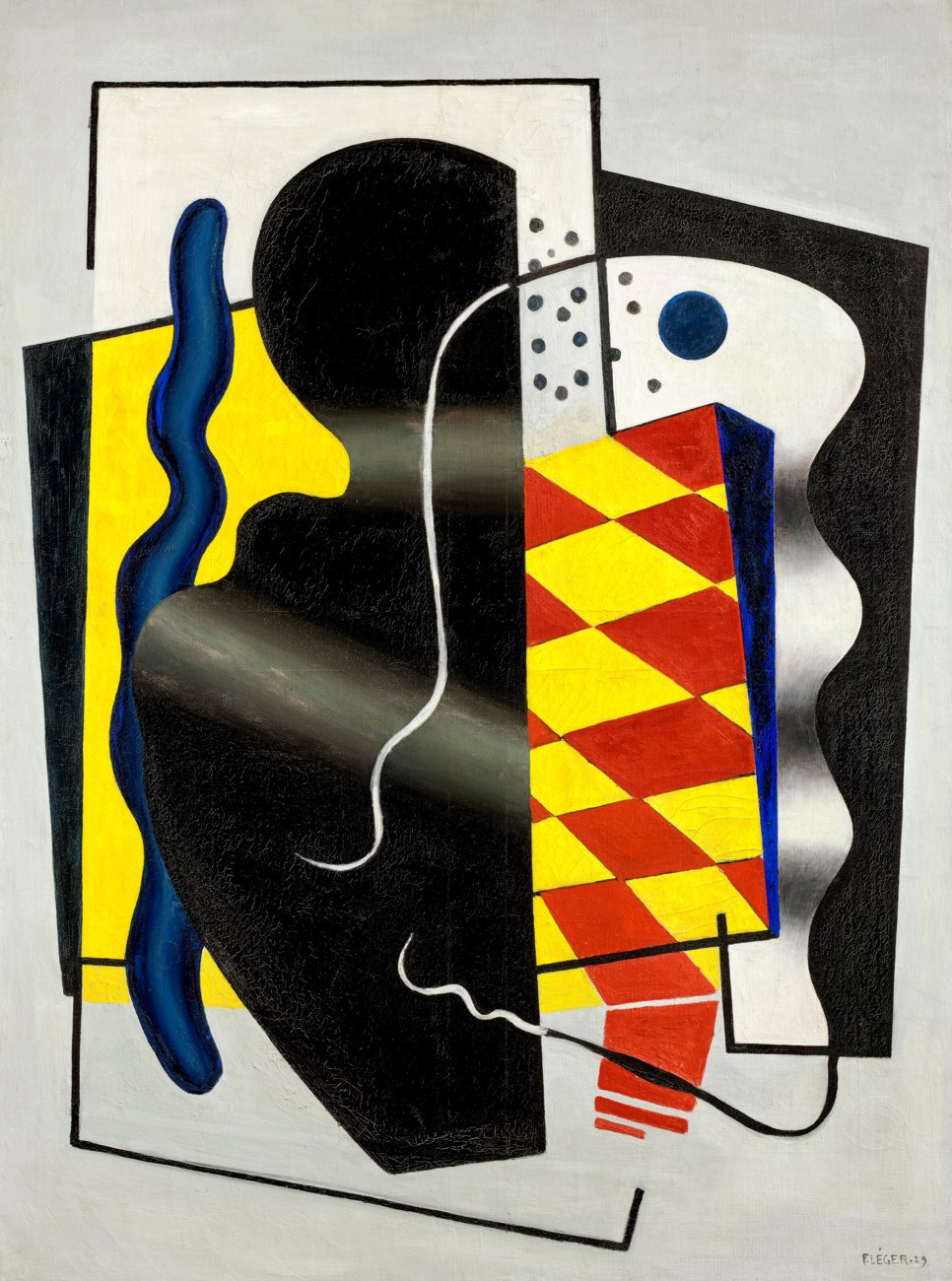 FERNAND LÉGER (1881-1955), Composition au damier (Composition jaune et ...