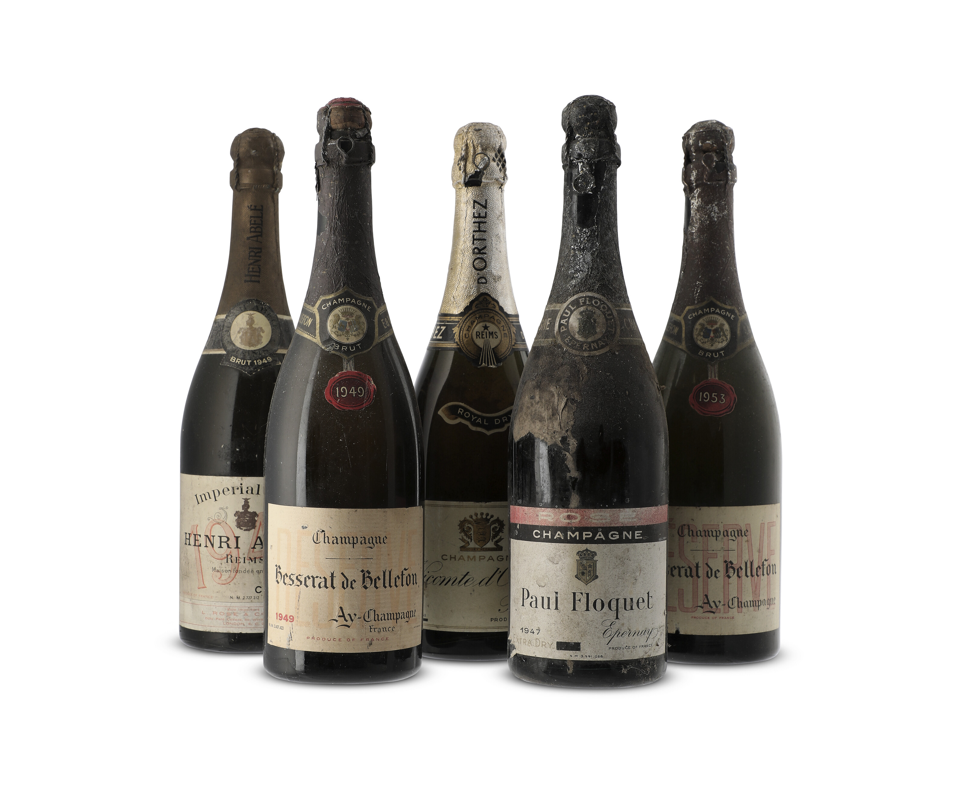 Mixed Lot | Champagne | 1945 - 1953, Ayala, Ay Extra Dry 1945 (1 Bottle ...