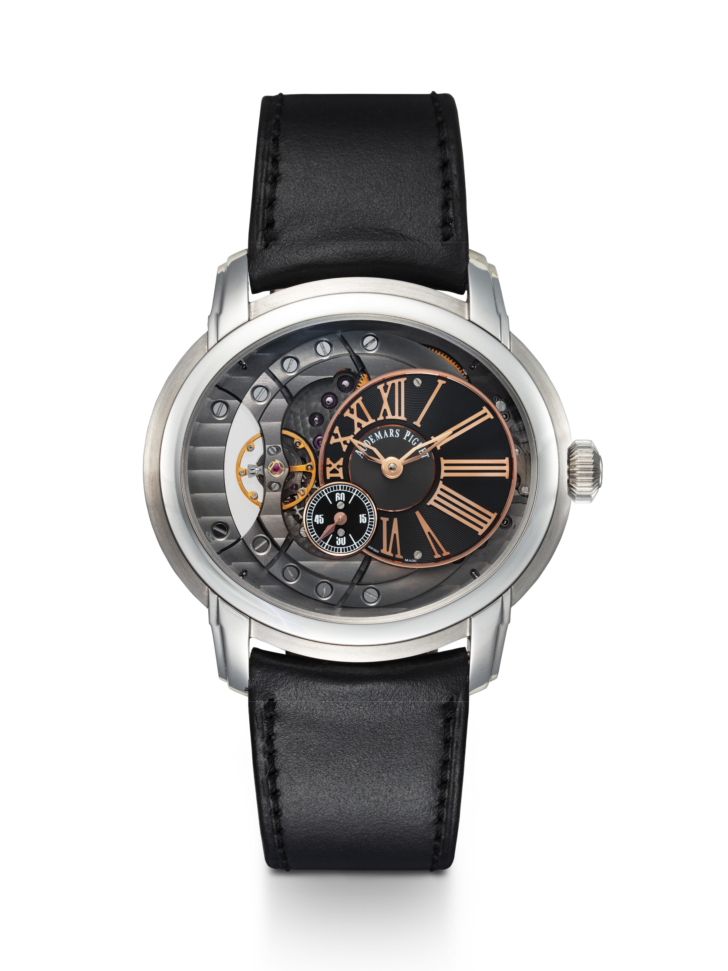 AUDEMARS PIGUET, MILLENARY REF. 15350ST, A STAINLESS STEEL SEMI ...