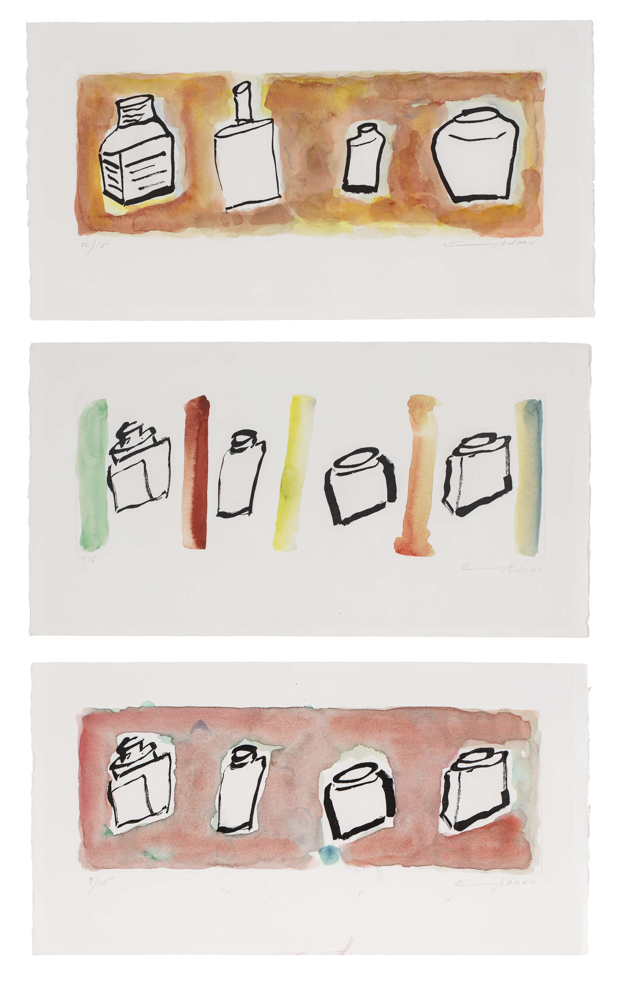 ETEL ADNAN (1925, BEIRUT - 2021, PARIS), (i) La Commedia dell'arte dei ...