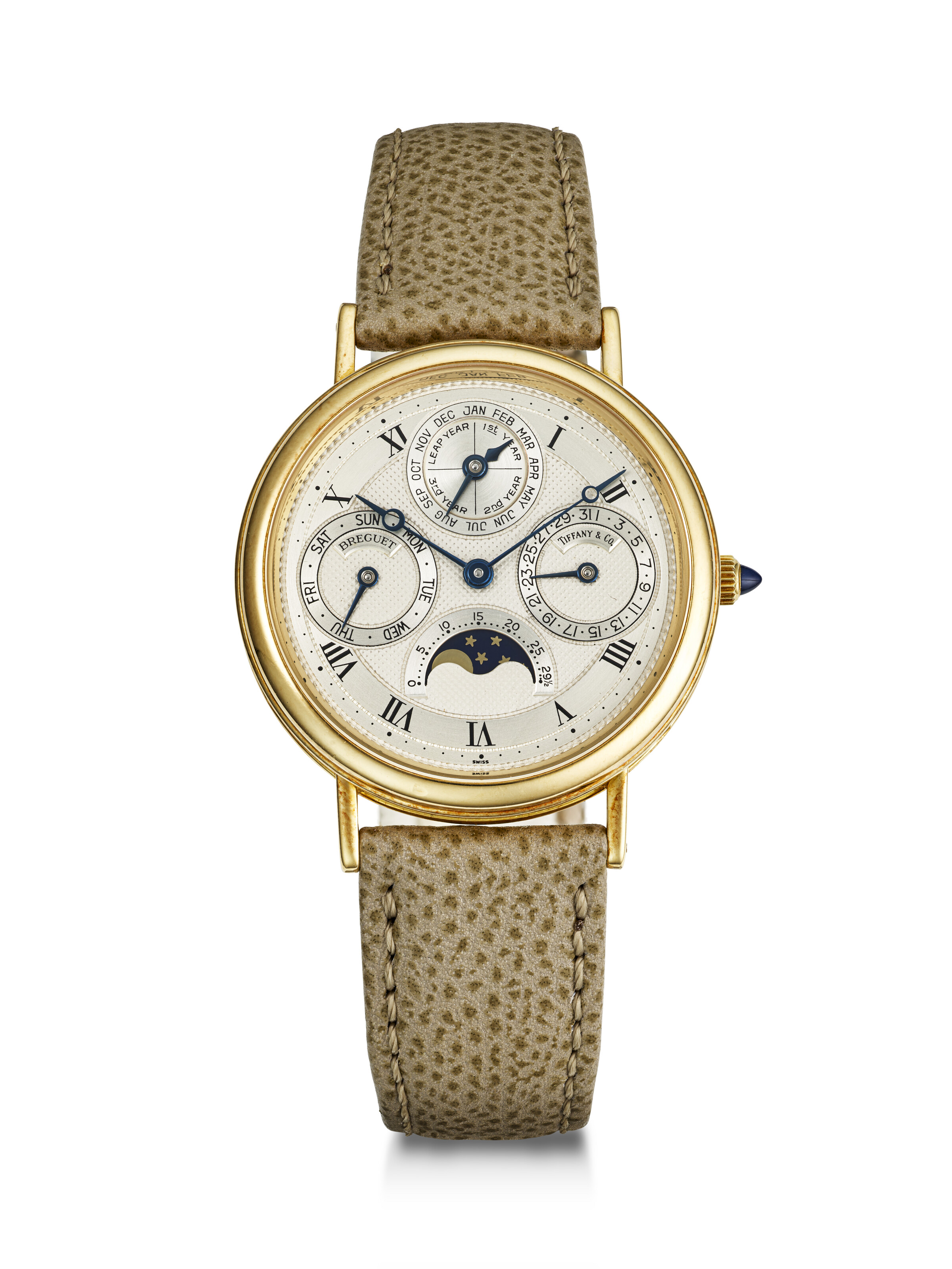 BREGUET, RETAILED BY TIFFANY & CO., EXCITINGLY RARE YELLOW GOLD ...