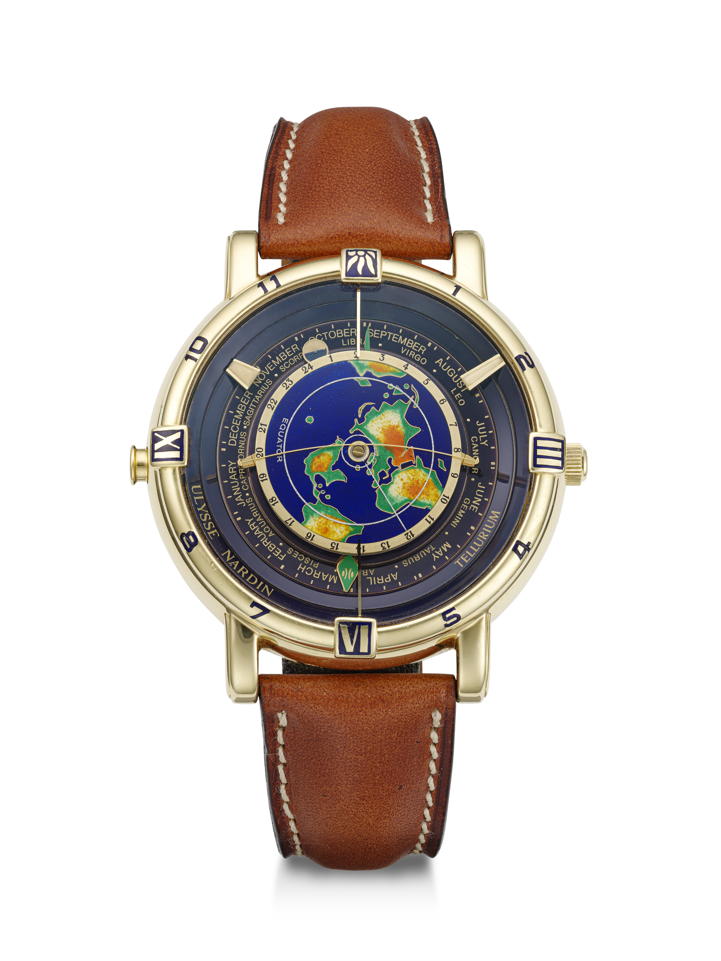 ULYSSE NARDIN, YELLOW GOLD 'TELLURIUM JOHANNES KEPLER', REF. 871-99 ...