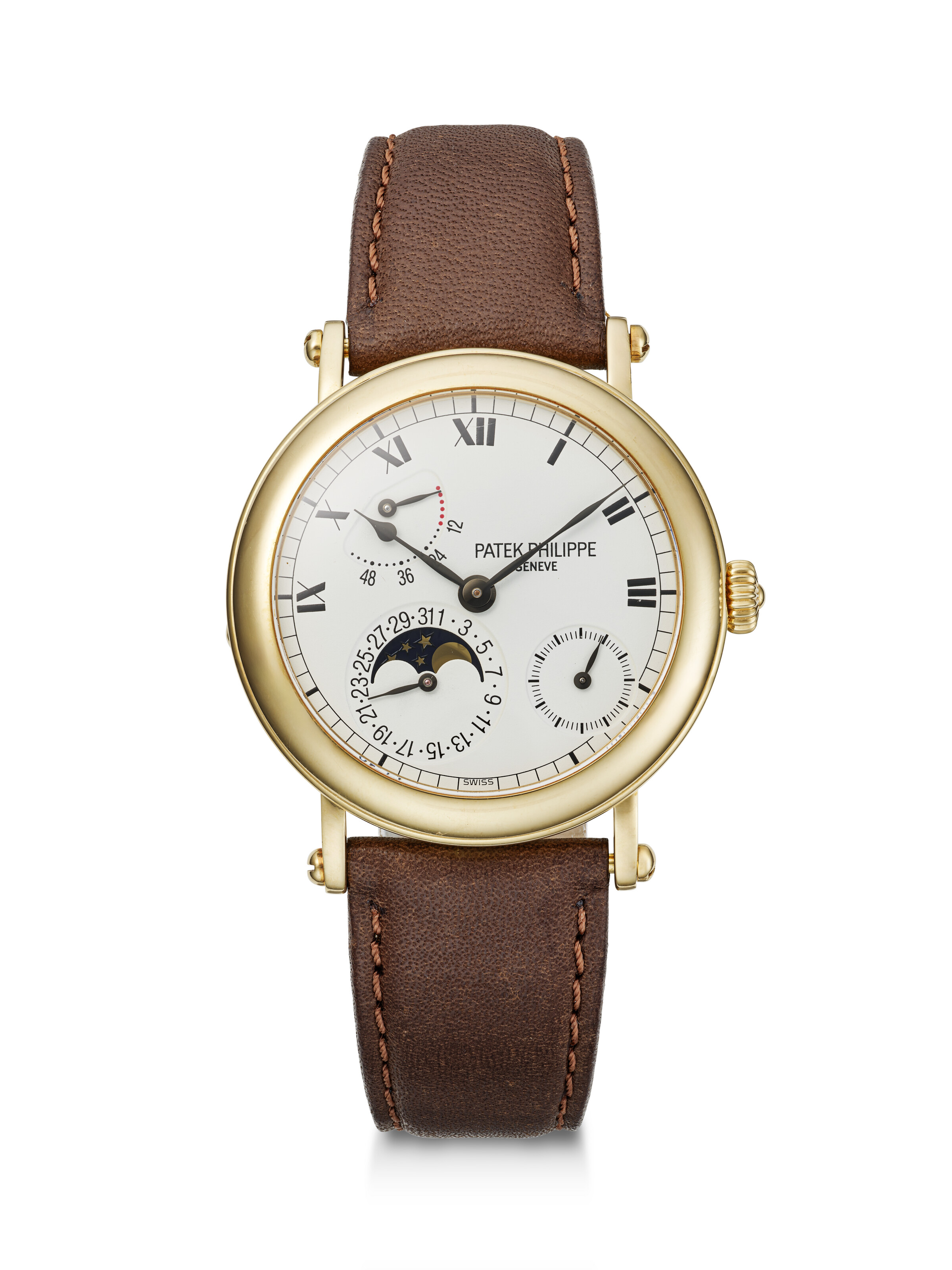 PATEK PHILIPPE, YELLOW GOLD OFFICIER-STYLE WRISTWATCH, REF. 5054J, CASE ...