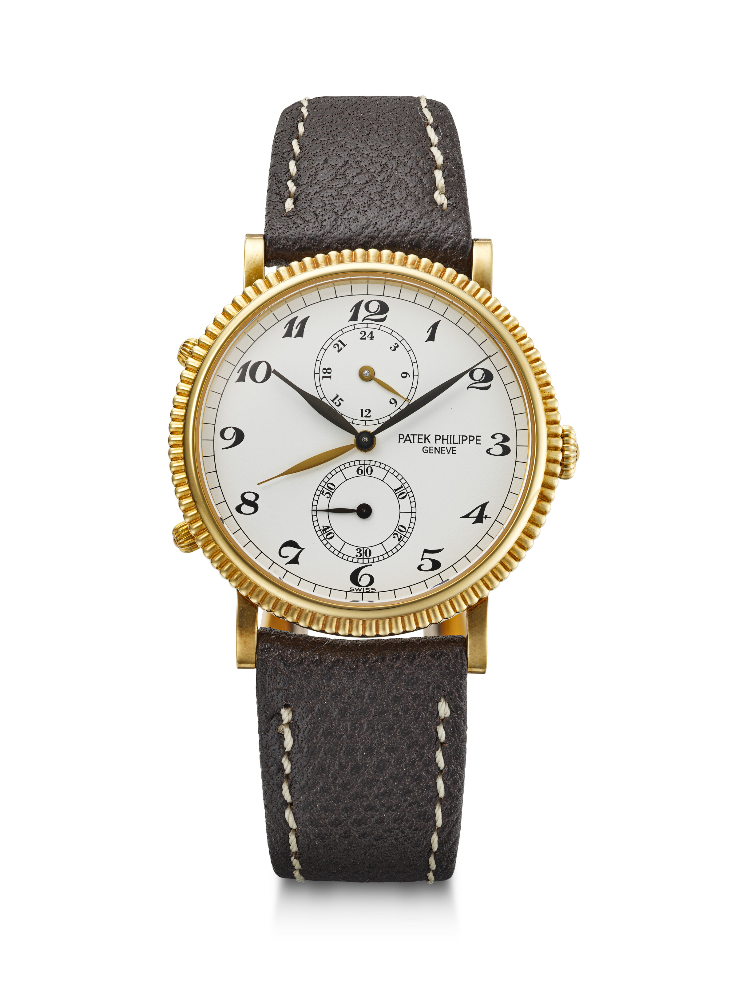 PATEK PHILIPPE, YELLOW GOLD DUAL TIME WRISTWATCH, REF. 5034J-001, CASE ...