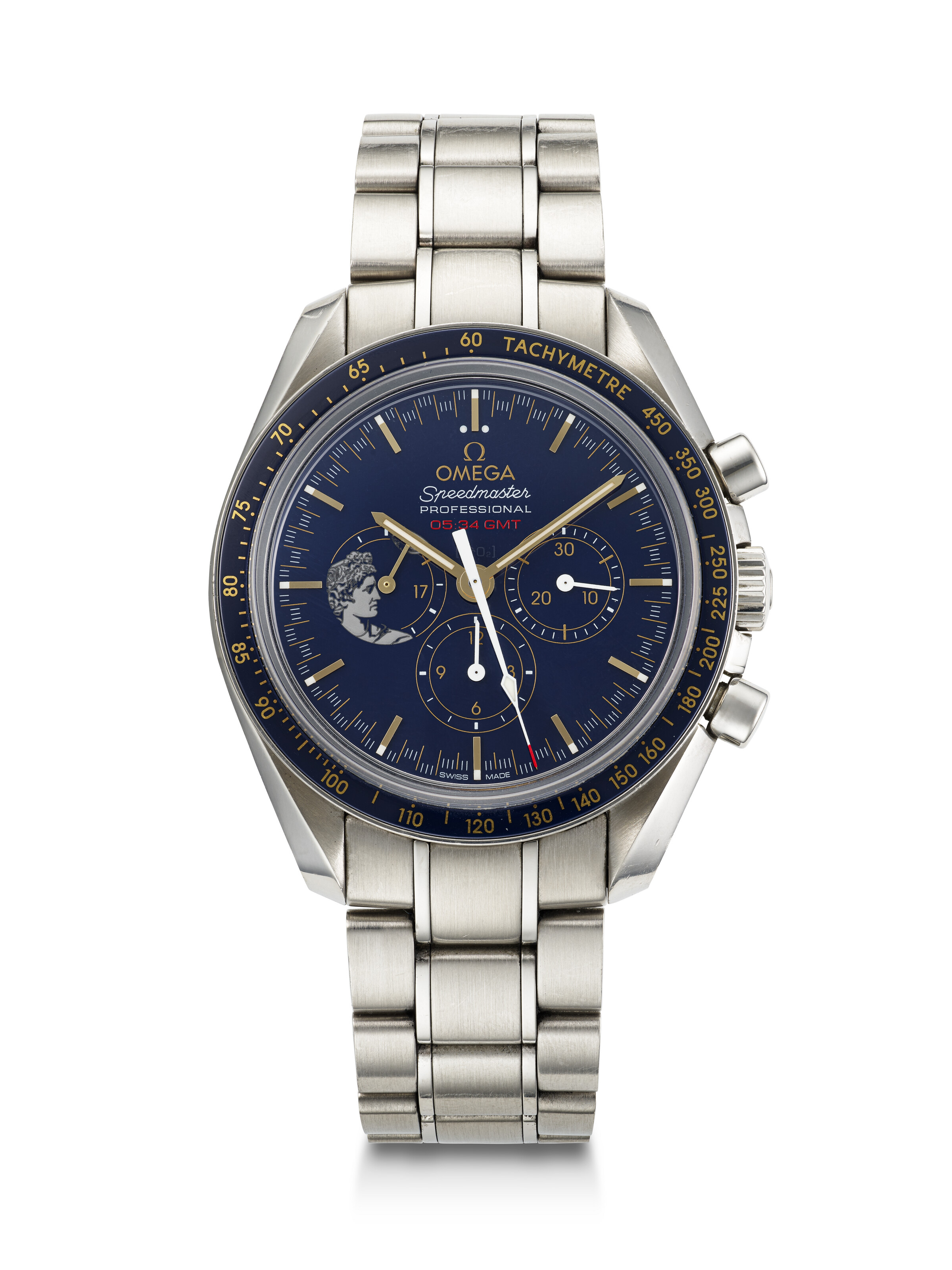 OMEGA, LIMITED EDITION STAINLESS STEEL ‘SPEEDMASTER APOLLO 11 45th ...