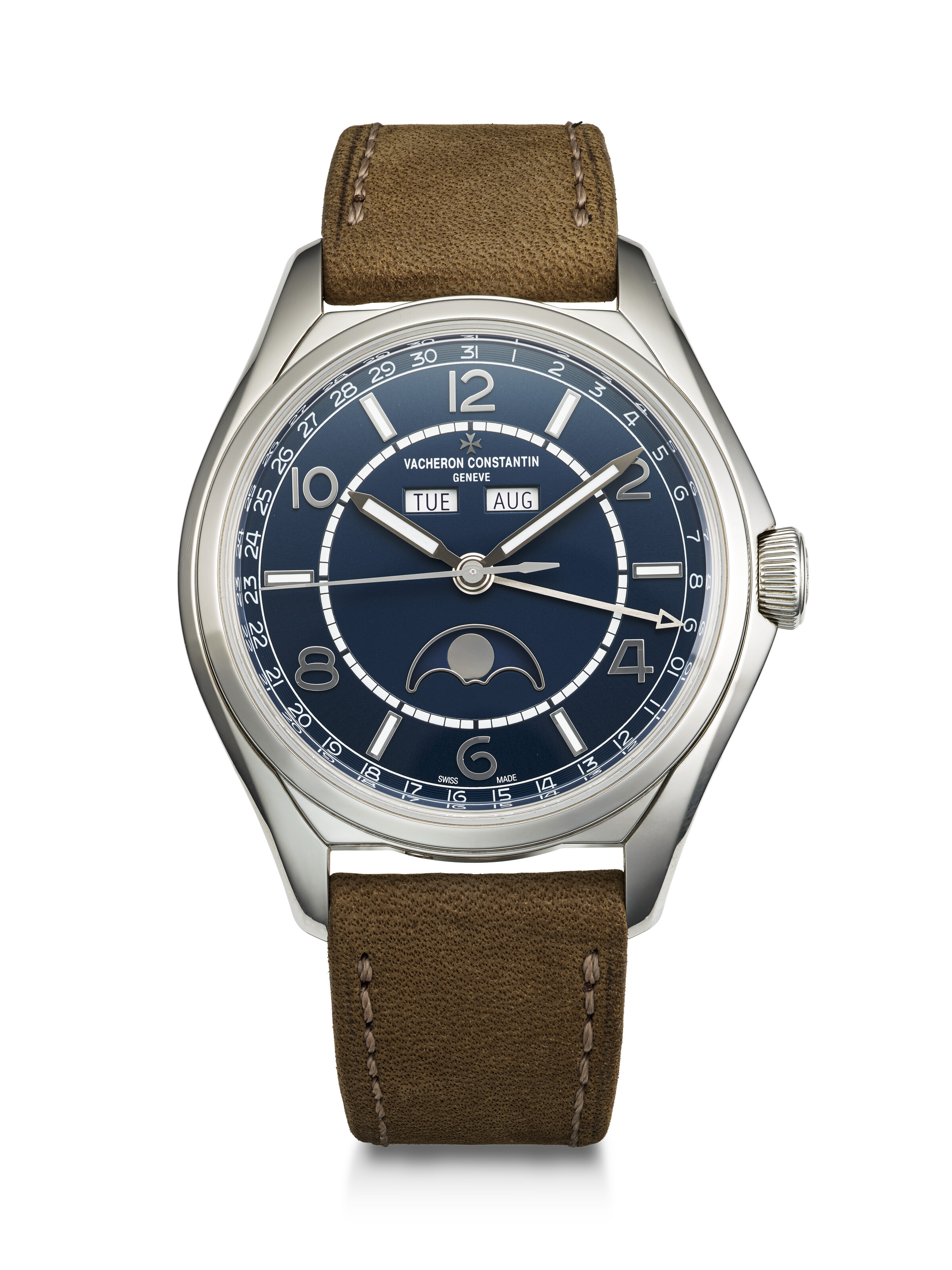 VACHERON CONSTANTIN, STAINLESS STEEL 'FIFTYSIX COMPLETE CALENDAR', REF ...