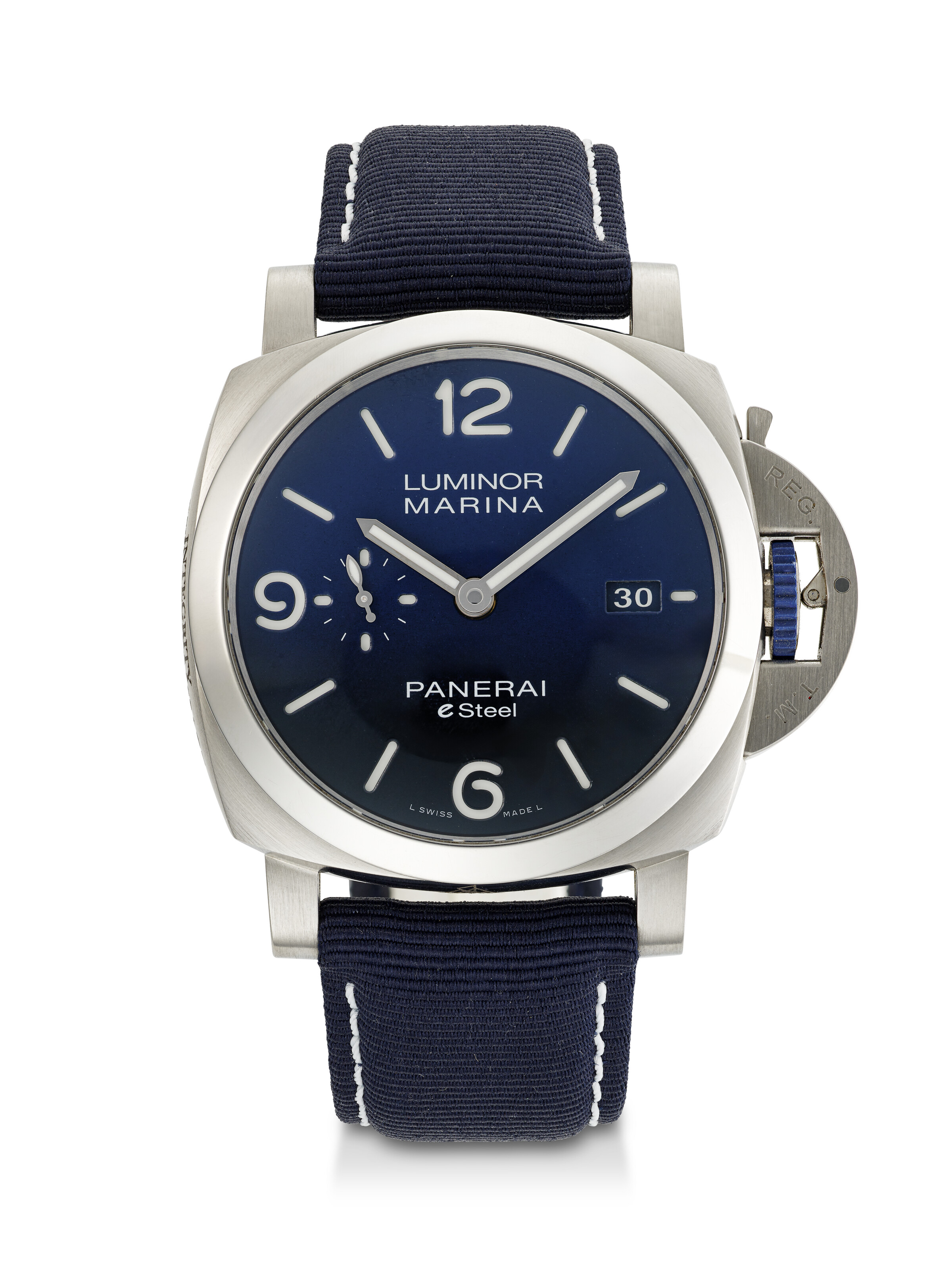 PANERAI, UNIQUE eSTAINLESS STEEL 'LUMINOR MARINA eSTEEL', REF. PAM01157 ...