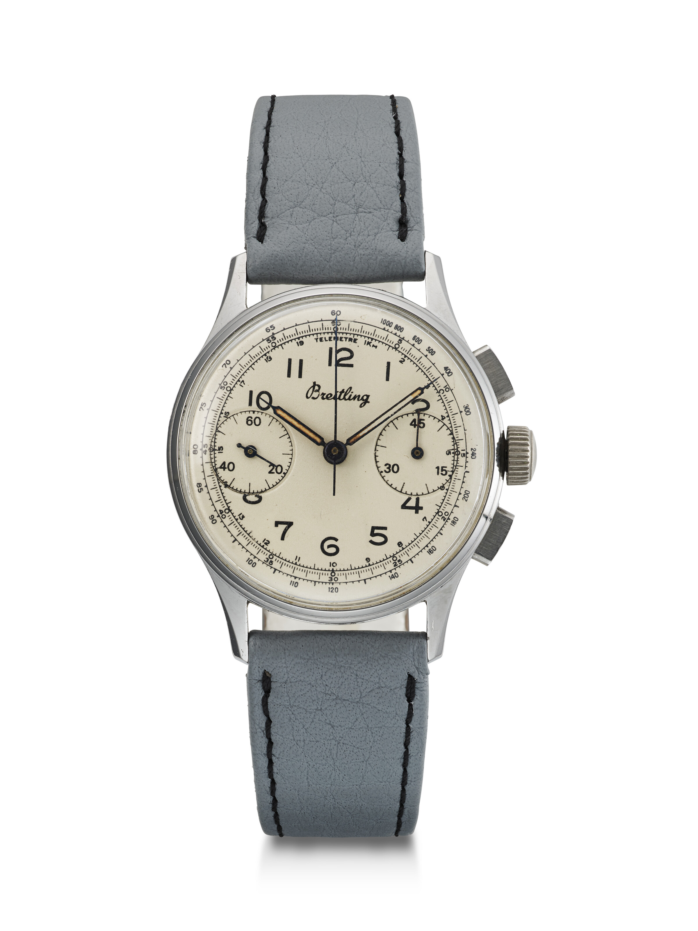 BREITLING, STAINLESS STEEL CHRONOGRAPH WRISTWATCH, REF. 789, CASE NO ...