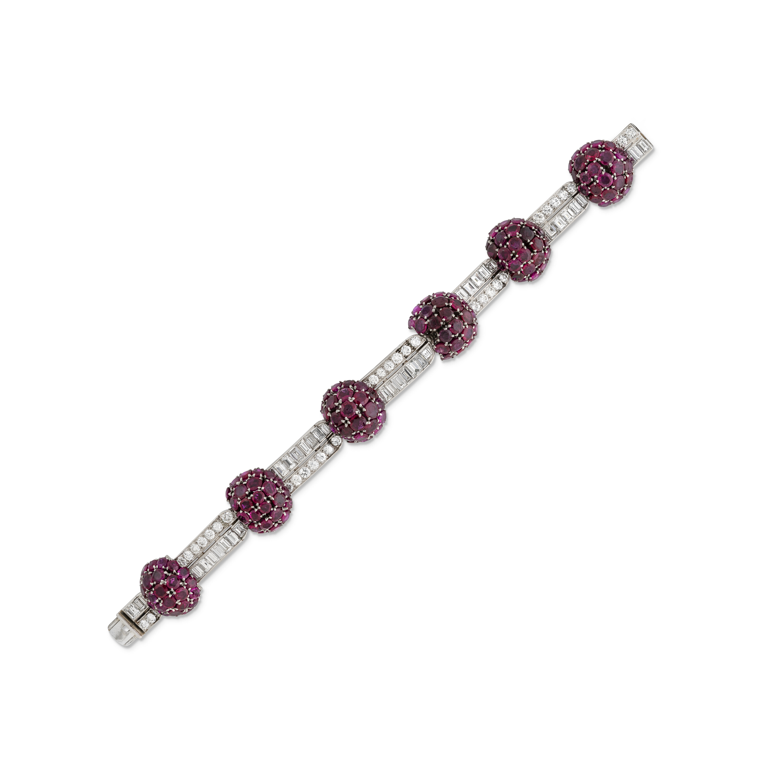 DRAYSON MID-20TH CENTURY RUBY AND DIAMOND BRACELET, | Christie’s