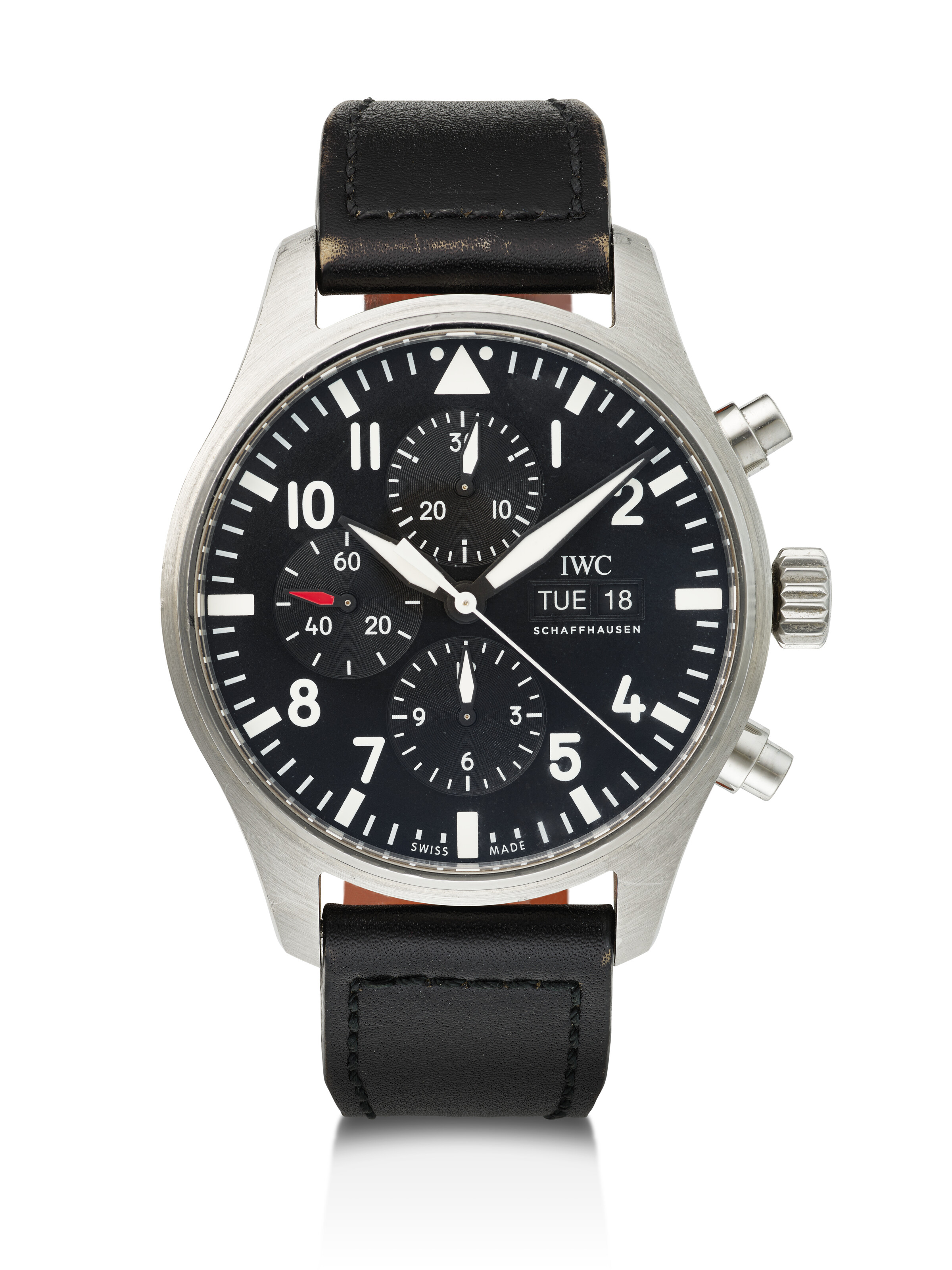 IWC, STAINLESS STEEL 'PILOT CHRONOGRAPH', REF. IW377709, CASE NO. 5'450 ...
