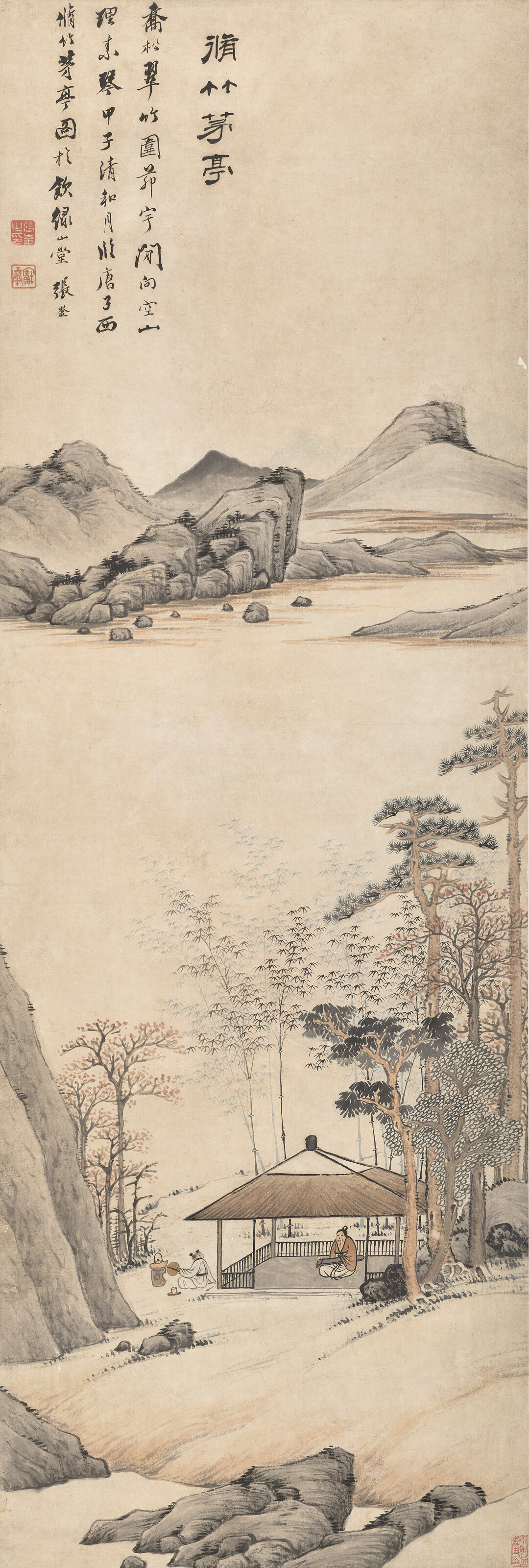 ZHANG YIN (1761-1829), Bamboo Grove and Thatched Pavillion | Christie’s