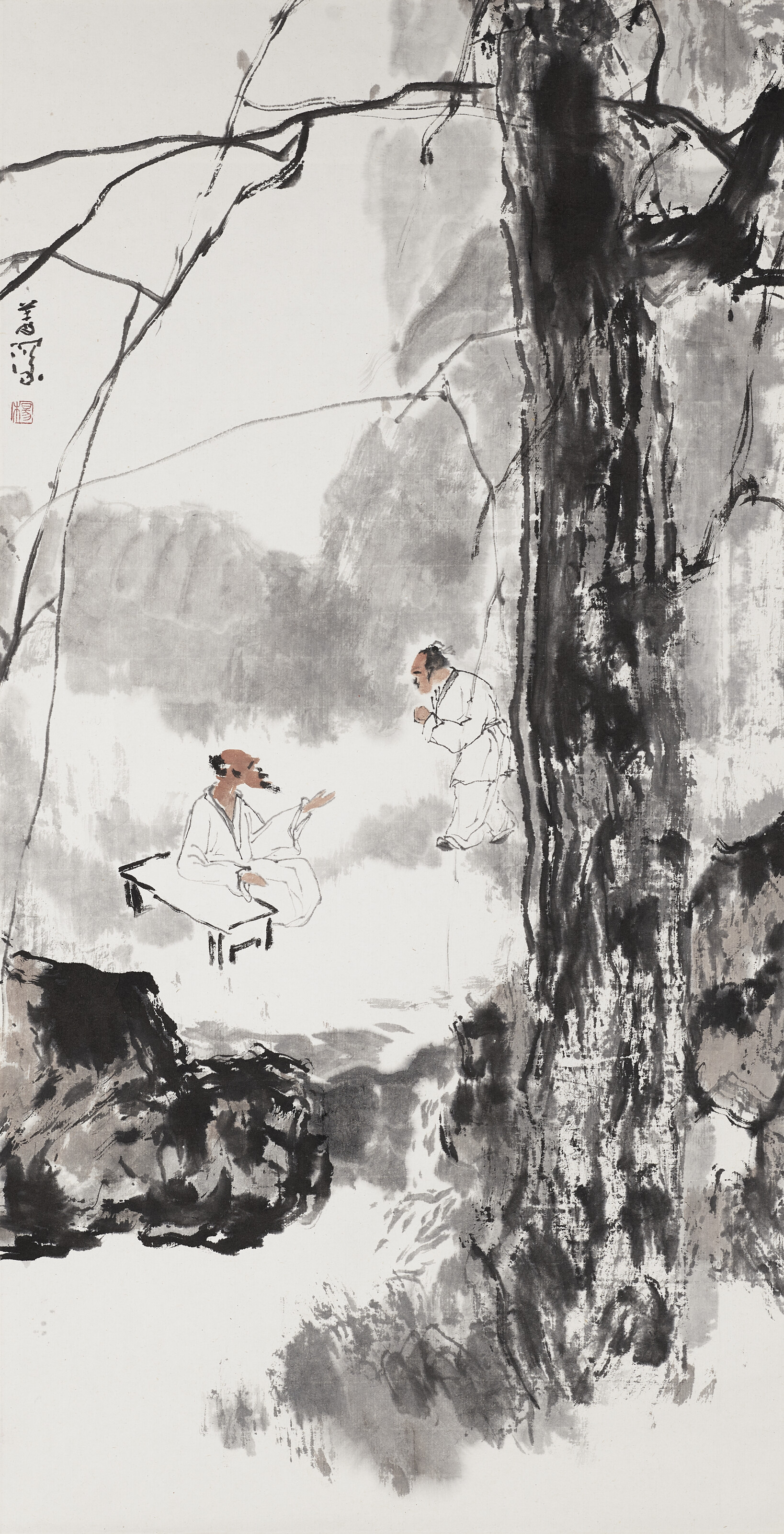 YANG SHANSHEN (1913-2004), Conversation in the Winter Forest | Christie’s