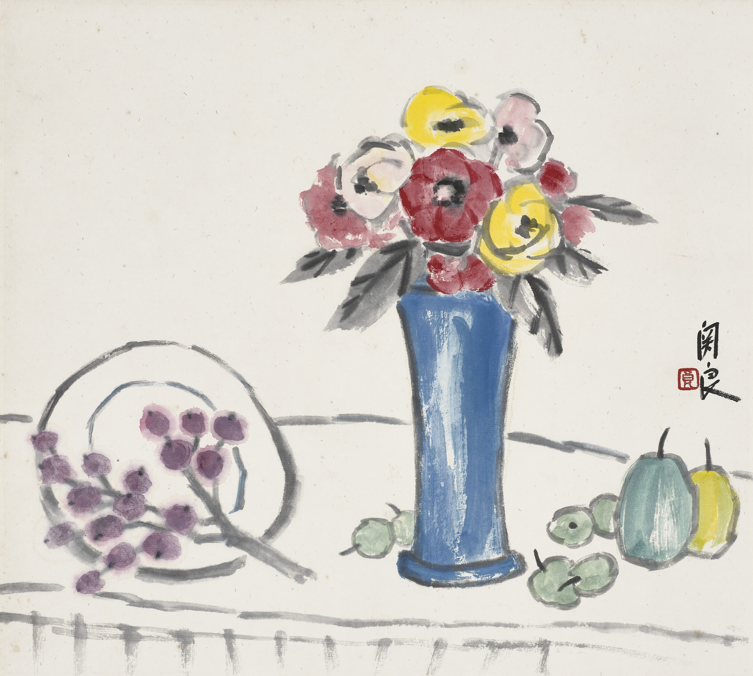 GUAN LIANG (1900-1986), Flowers and Fruits | Christie’s