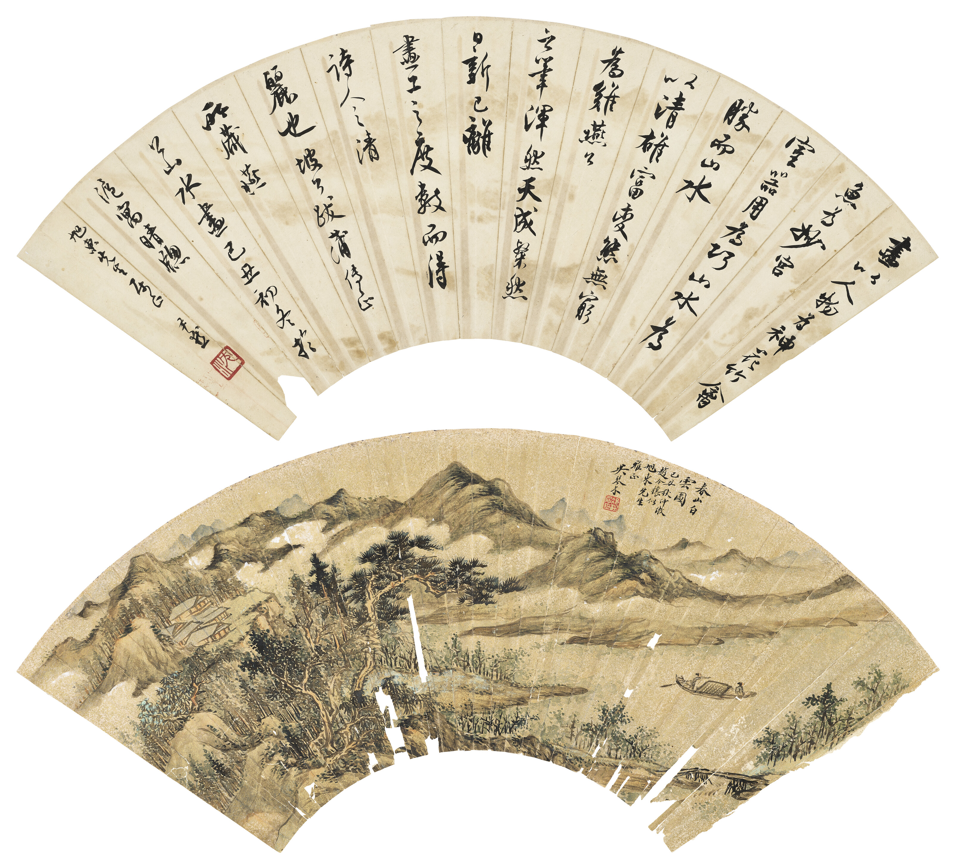 WU QINMU (1894-1953) / SHEN YINMO (1887-1971), Cloudy Spring Mountains ...