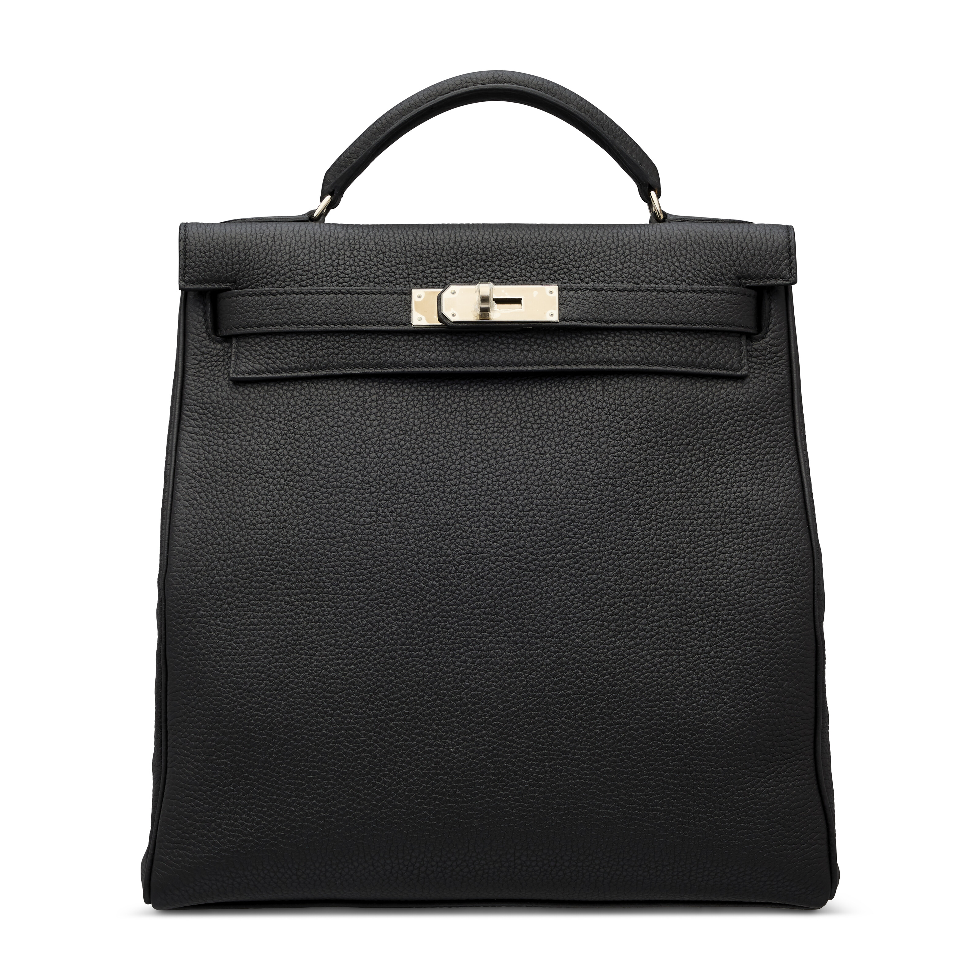 A CUSTOM BLACK TOGO LEATHER KELLY ADO 28 WITH PALLADIUM HARDWARE ...