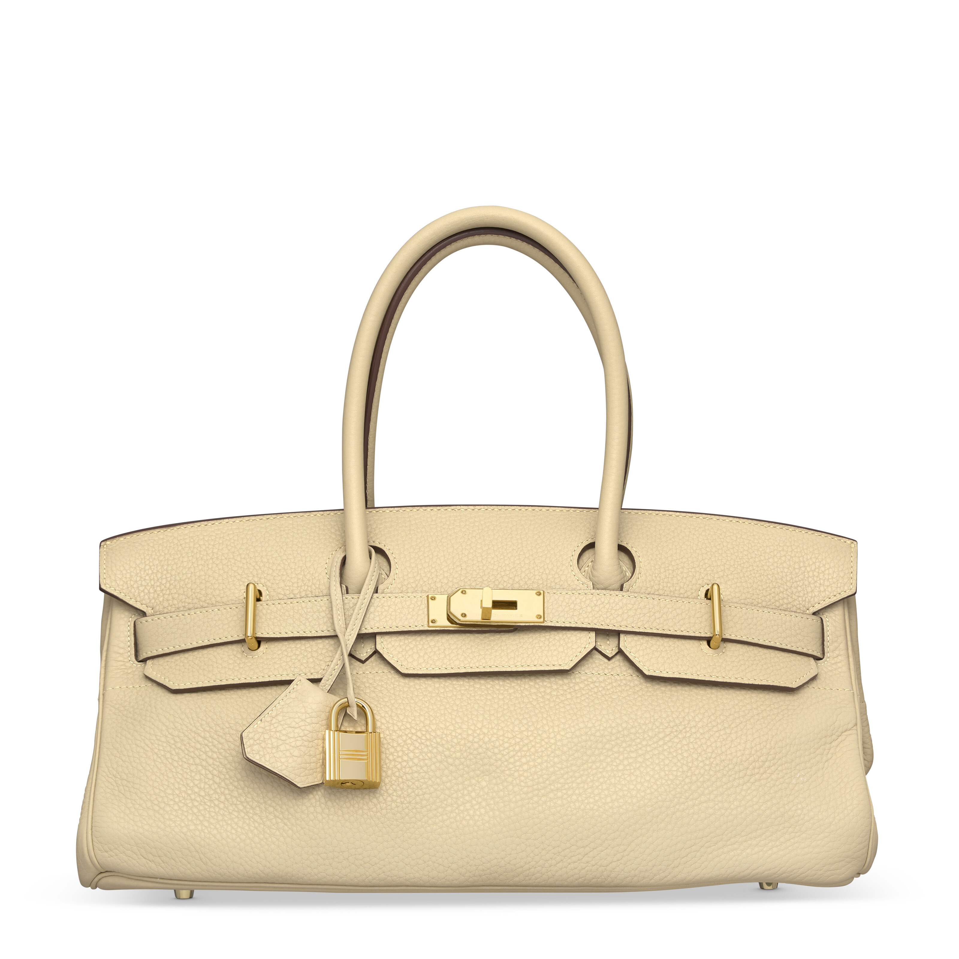 A PARCHEMIN CLÉMENCE LEATHER JPG SHOULDER BIRKIN 42 WITH PALLADIUM ...